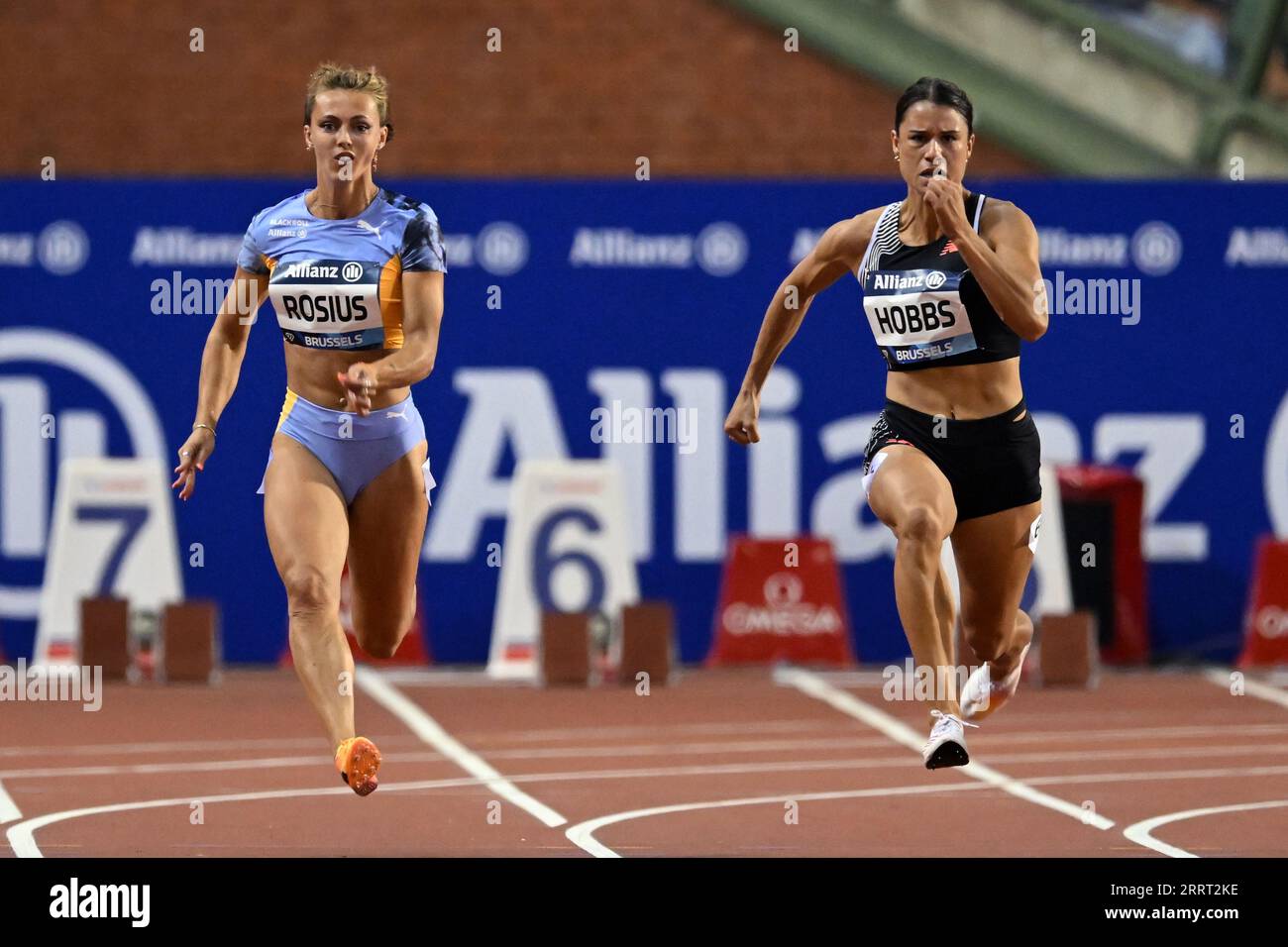 BRUXELLES - (l-r) Rani Rosius, Zoe Hobbs durante i 100 metri femminili ...