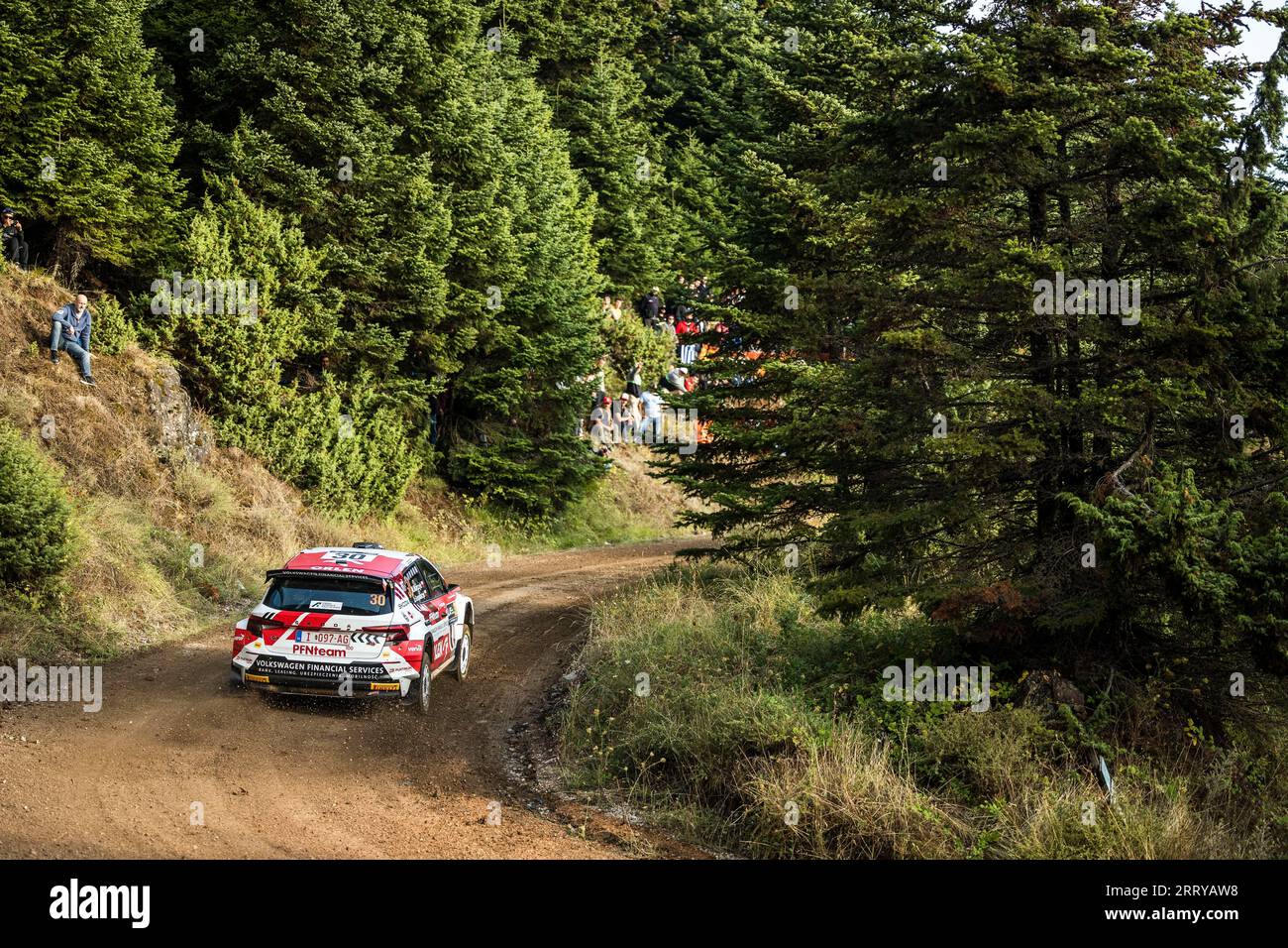 30 Miko MARCZYK (POL), Szymon GOSPODARCZYK (POL), SKODA FABIA RS, RC2, Rally2, azione durante l ...