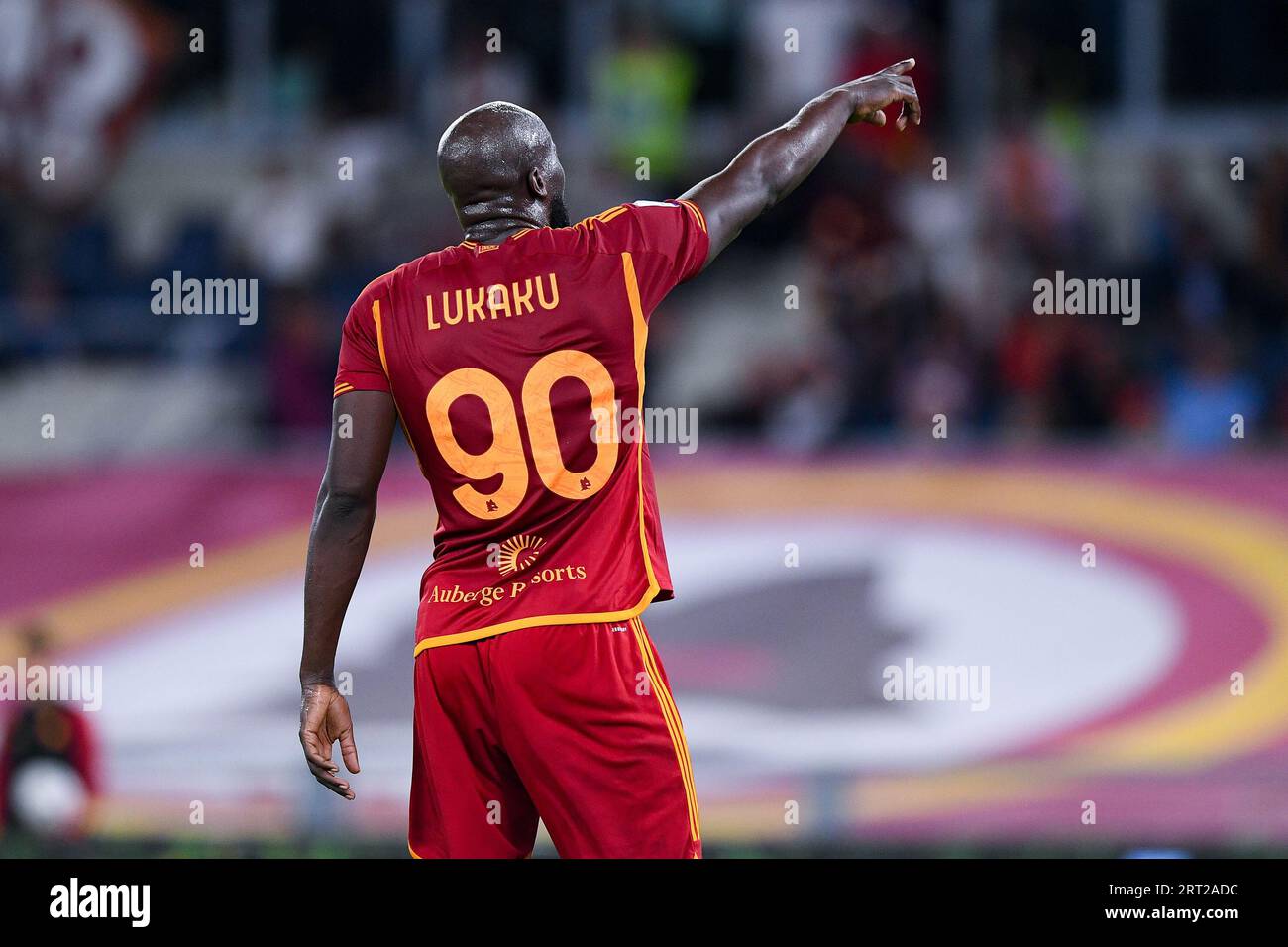 Romelu Lukaku della AS Roma gestures durante la partita di serie A Tim ...