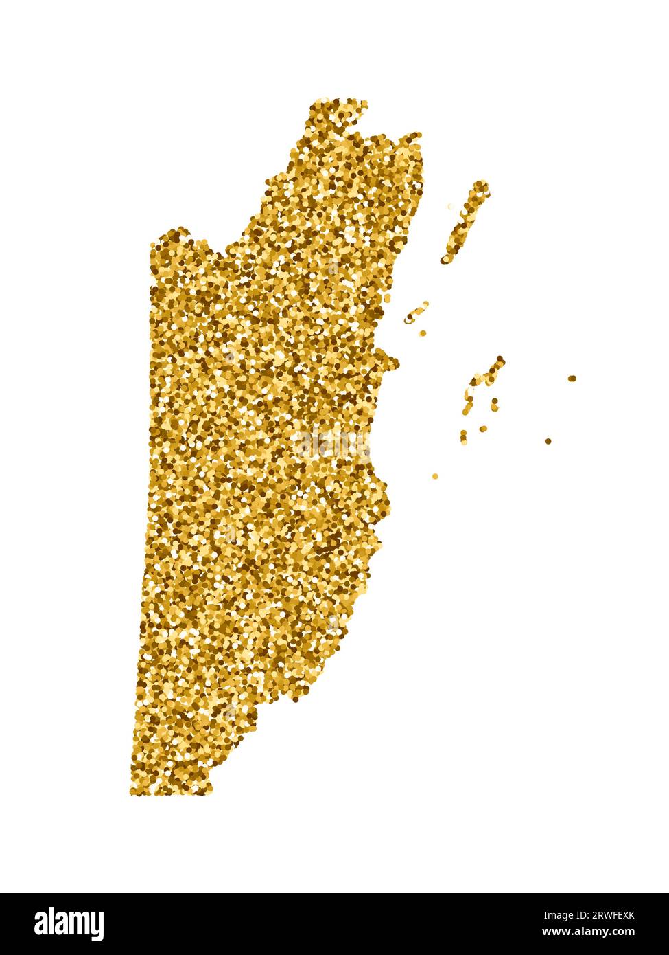 Belize gold map Immagini Vettoriali Stock - Alamy