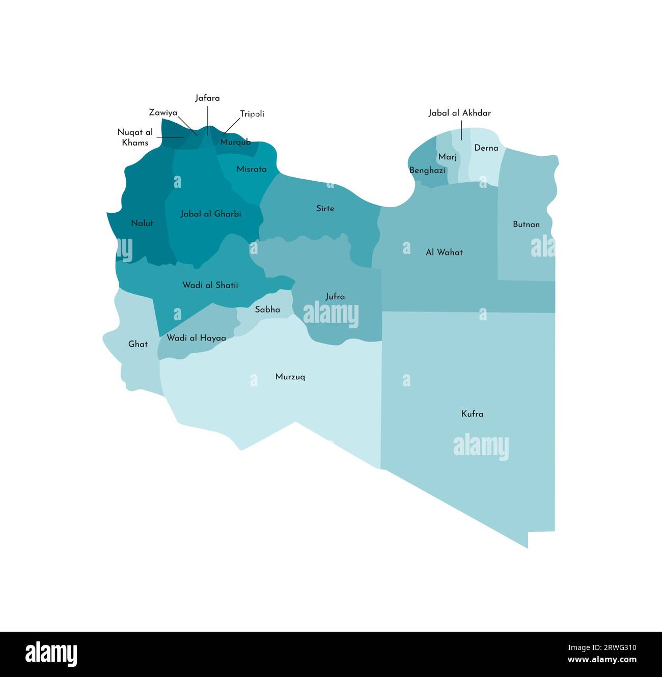 Mappa di sirte Immagini Vettoriali Stock - Alamy