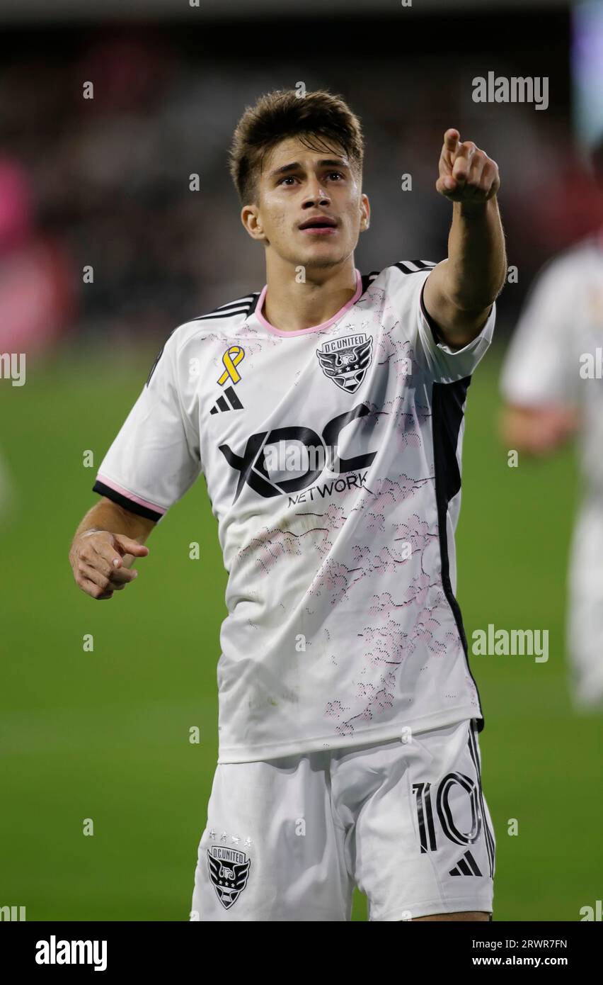 20 settembre 2023: D.C. United Midfielder (10) Gabriel Pirani celebra ...