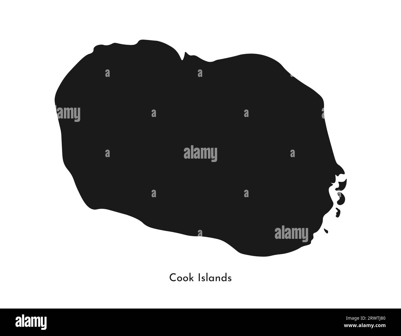 Mappa delle isole cook Foto e Immagini Stock in Bianco e Nero - Alamy