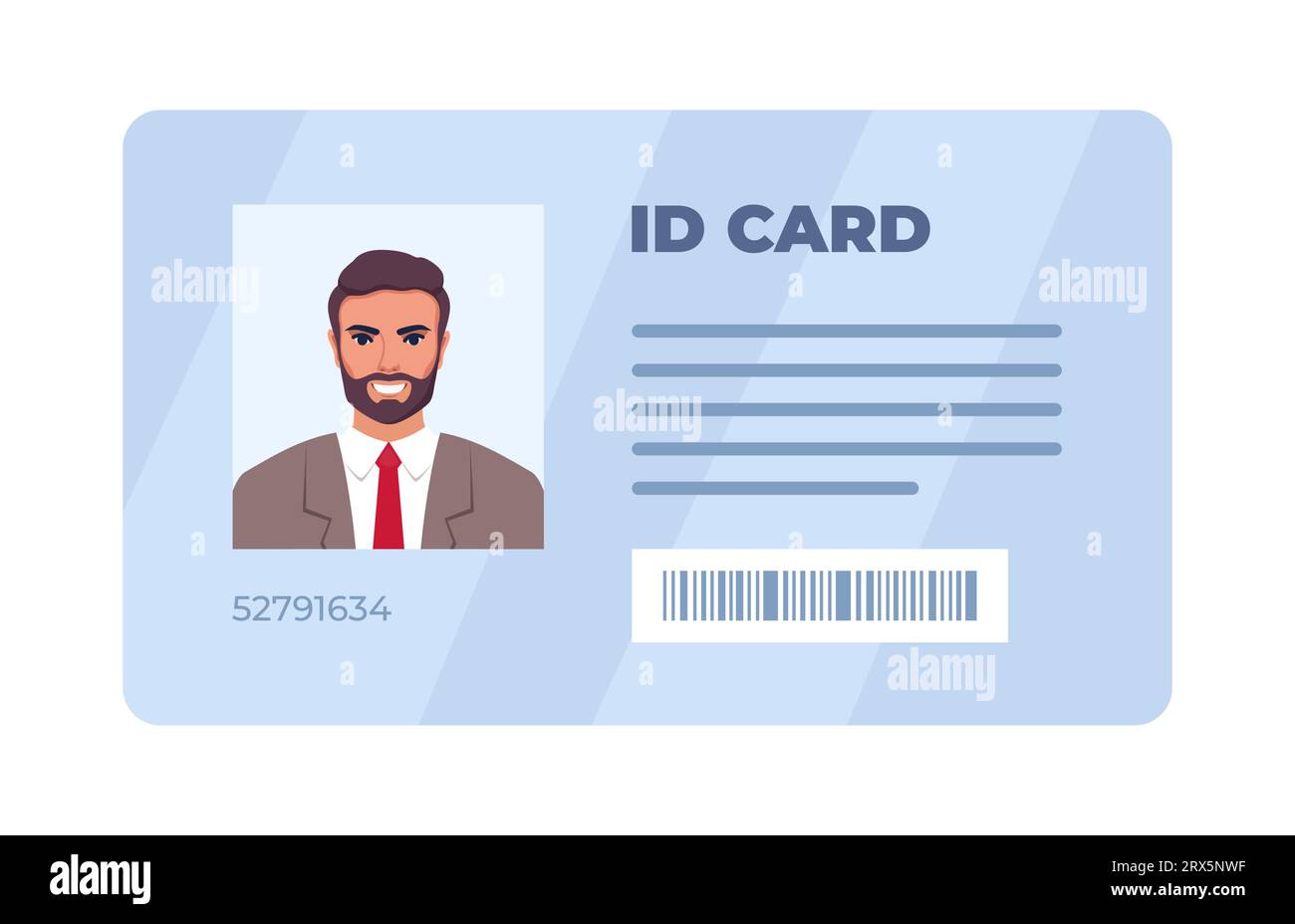 Carta d'identità. Dati personali. Documento di identificazione con foto ...