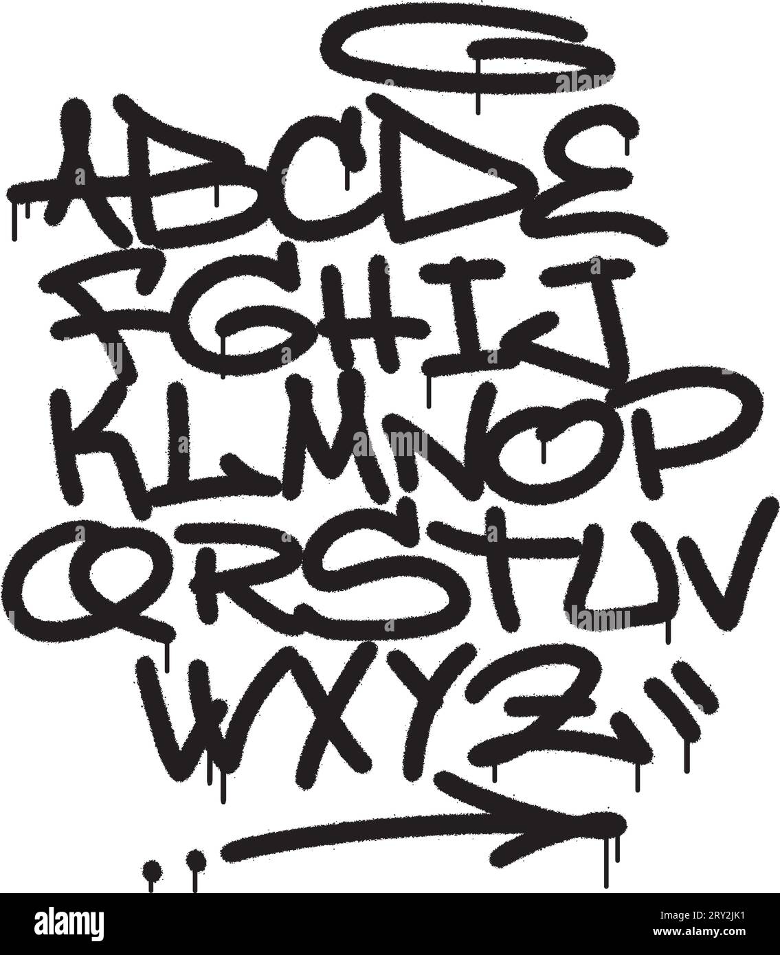 Graffiti font alphabet immagini e fotografie stock ad alta risoluzione ...