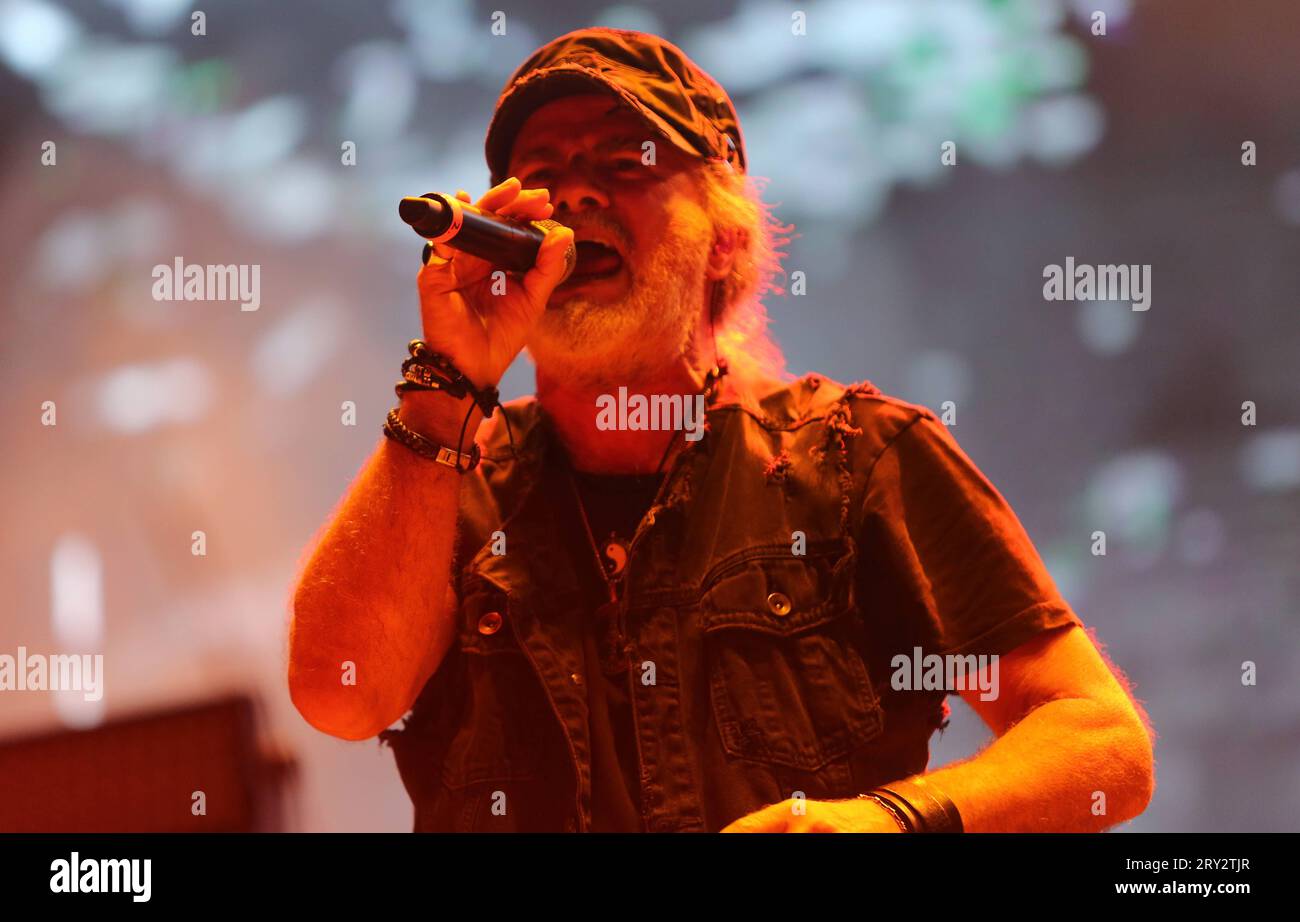 Krokus-Sänger Marc Storace. Konzert der schweizerischen Hard-Rock-Band ...