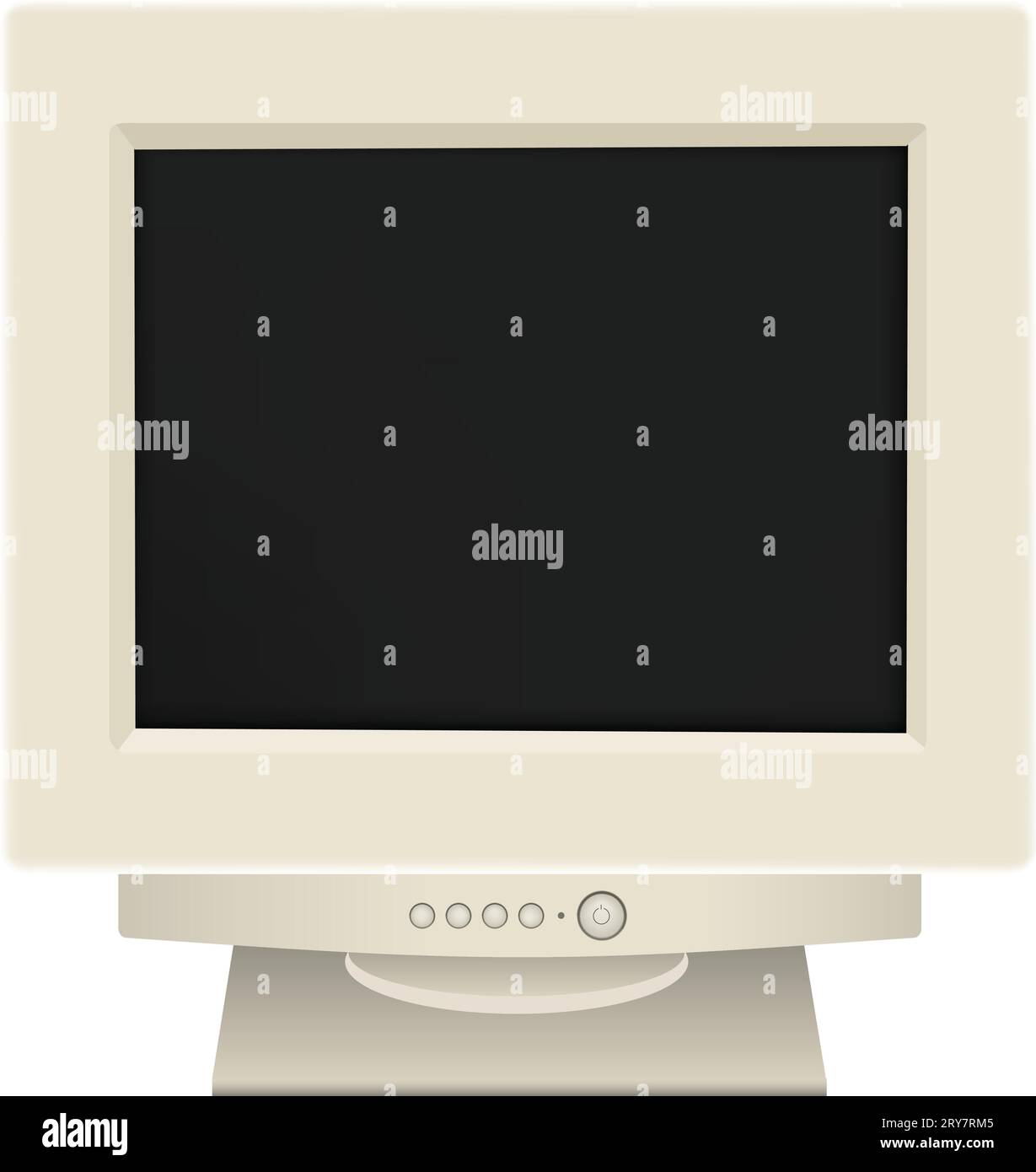 Old crt monitor screen display Immagini Vettoriali Stock - Alamy