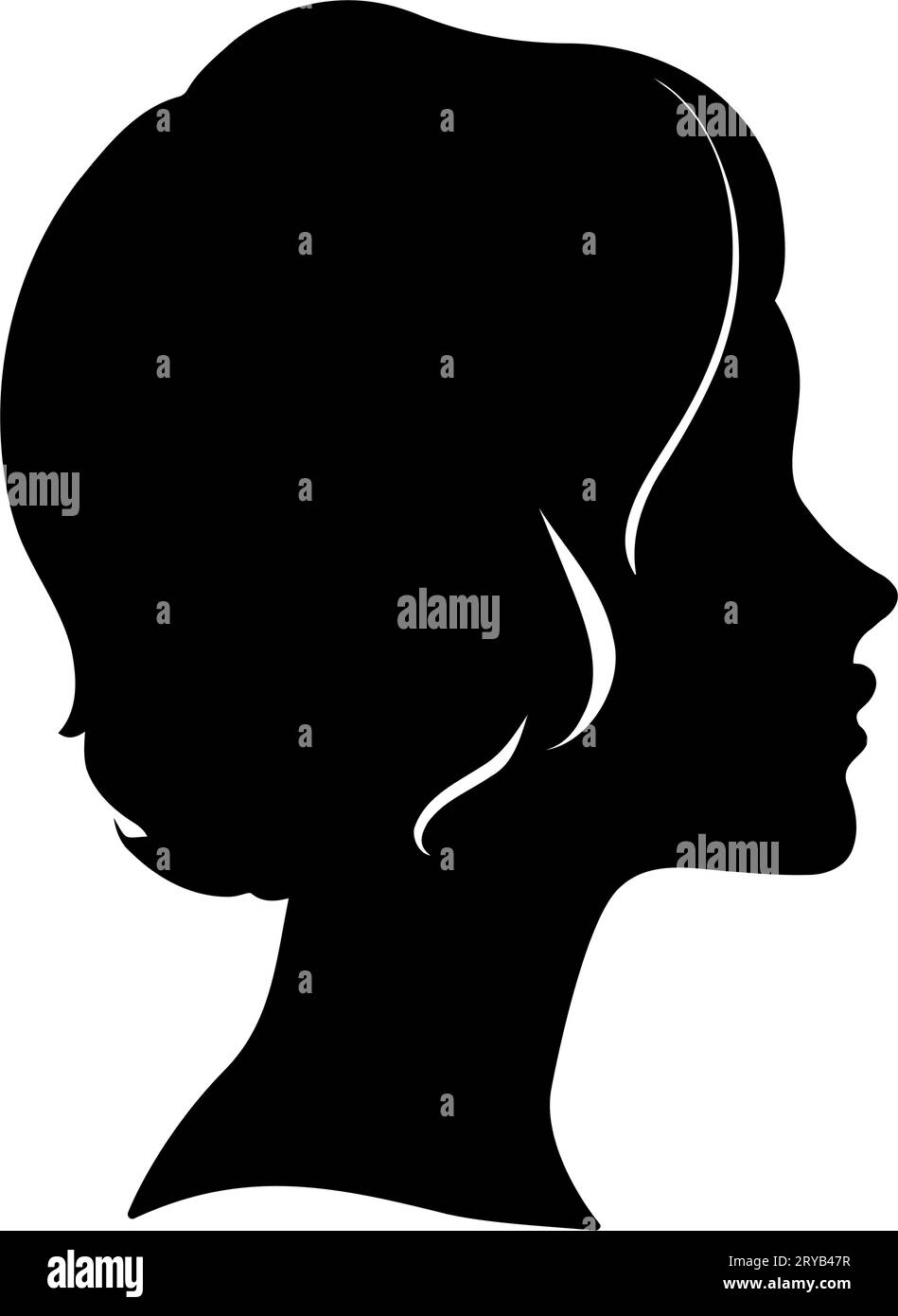 Profilo giovane donna Immagini Vettoriali Stock - Alamy