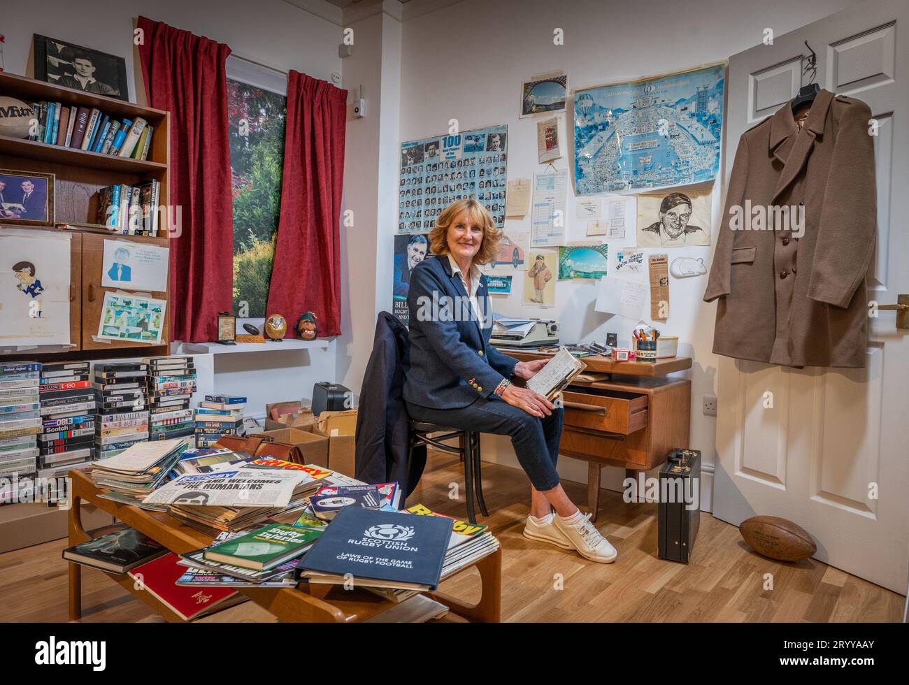 Hawick, Regno Unito. 2 ottobre 2023. Figlia di Bill McLaren, The Voice ...