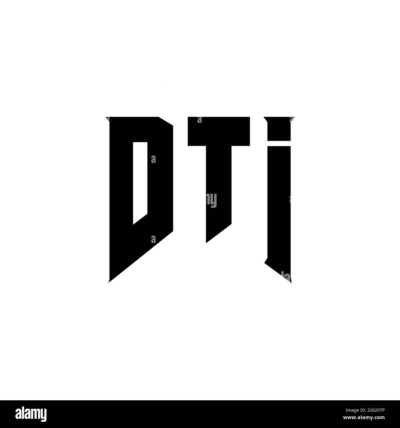 Design con logo DTI Letter per l'azienda tecnologica. Combinazione di ...