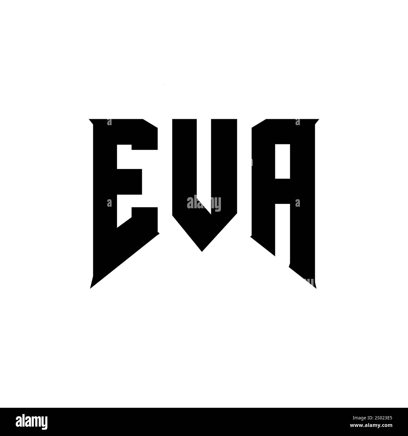 Disegno del logo eva Foto e Immagini Stock in Bianco e Nero - Alamy