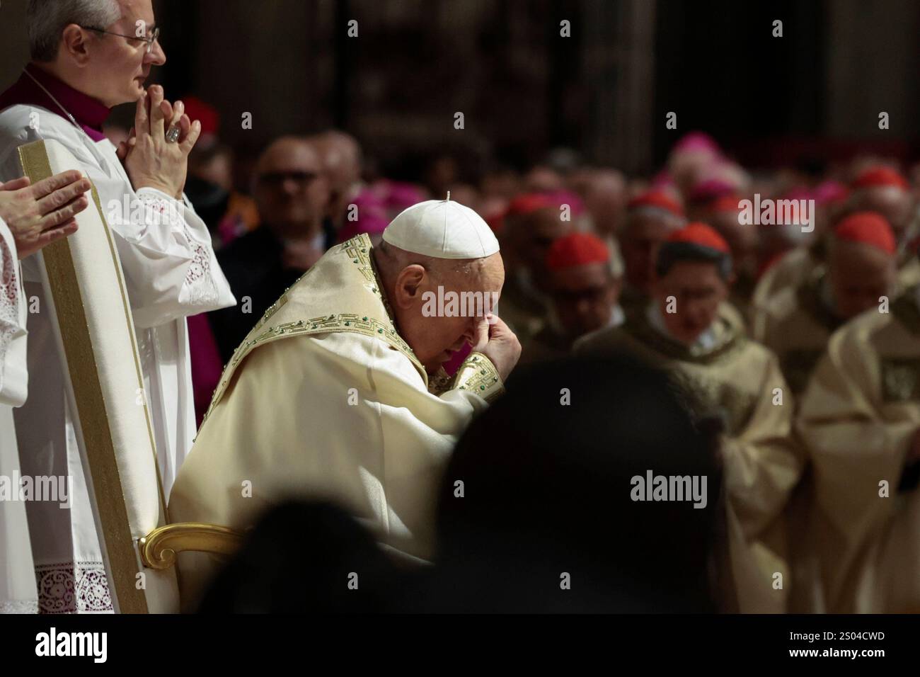 Pope Francis celebrates a Christmas Eve Mass on the day the Pope opens ...
