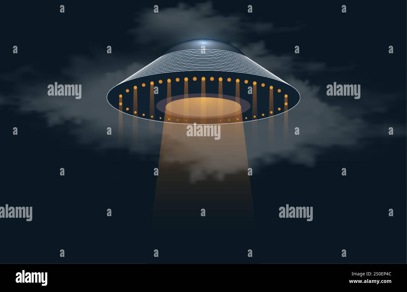 Visitatori alieni nel cielo Immagini Vettoriali Stock - Alamy