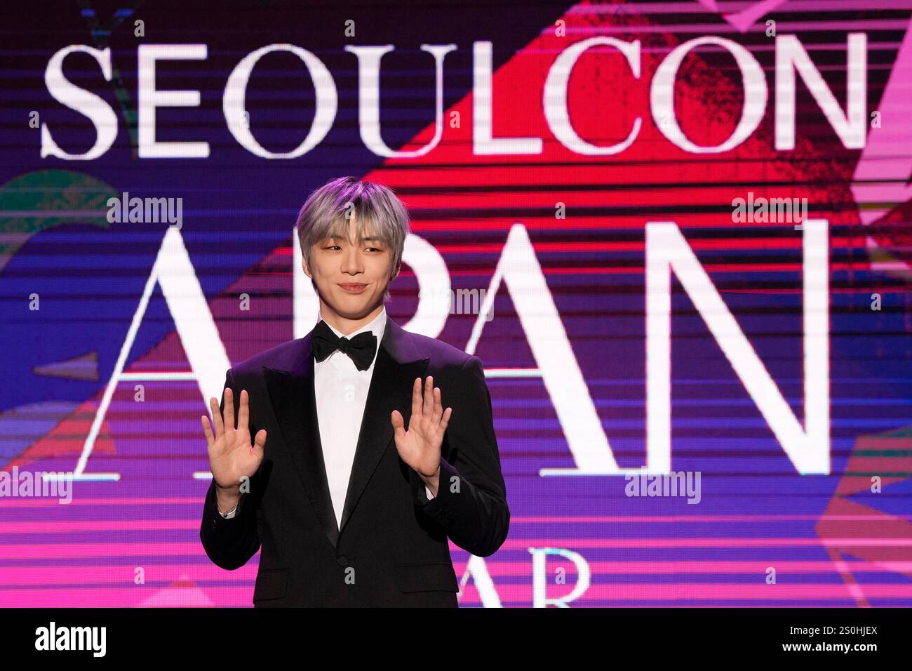 South Korean K-Pop singer Kang Daniel poses for a photo call during 2024 Seoulcon APAN Star ...