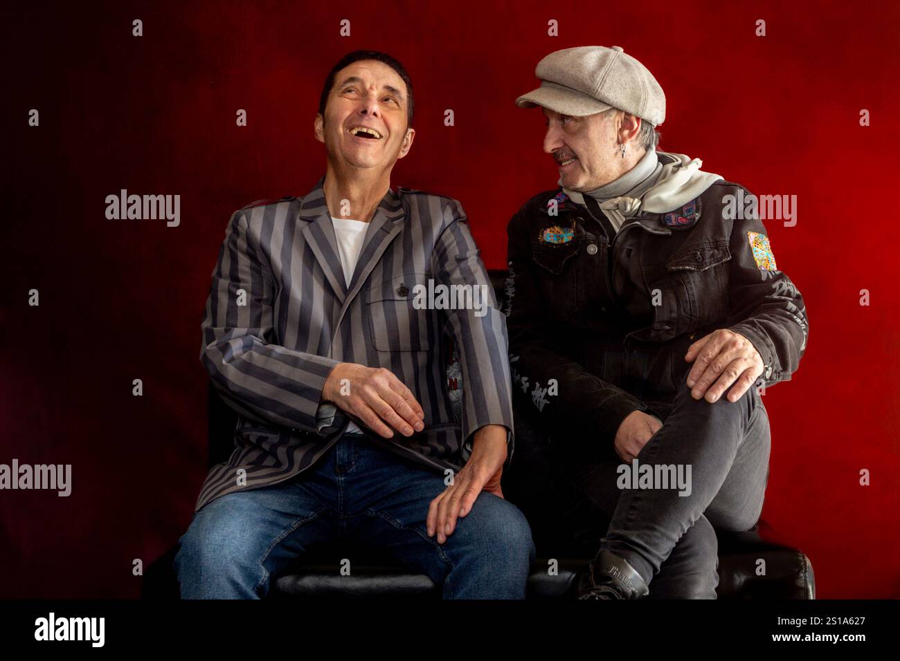 Bassist and singer Lele Laina (left) and guitarist Luis Cruz (right) of ...