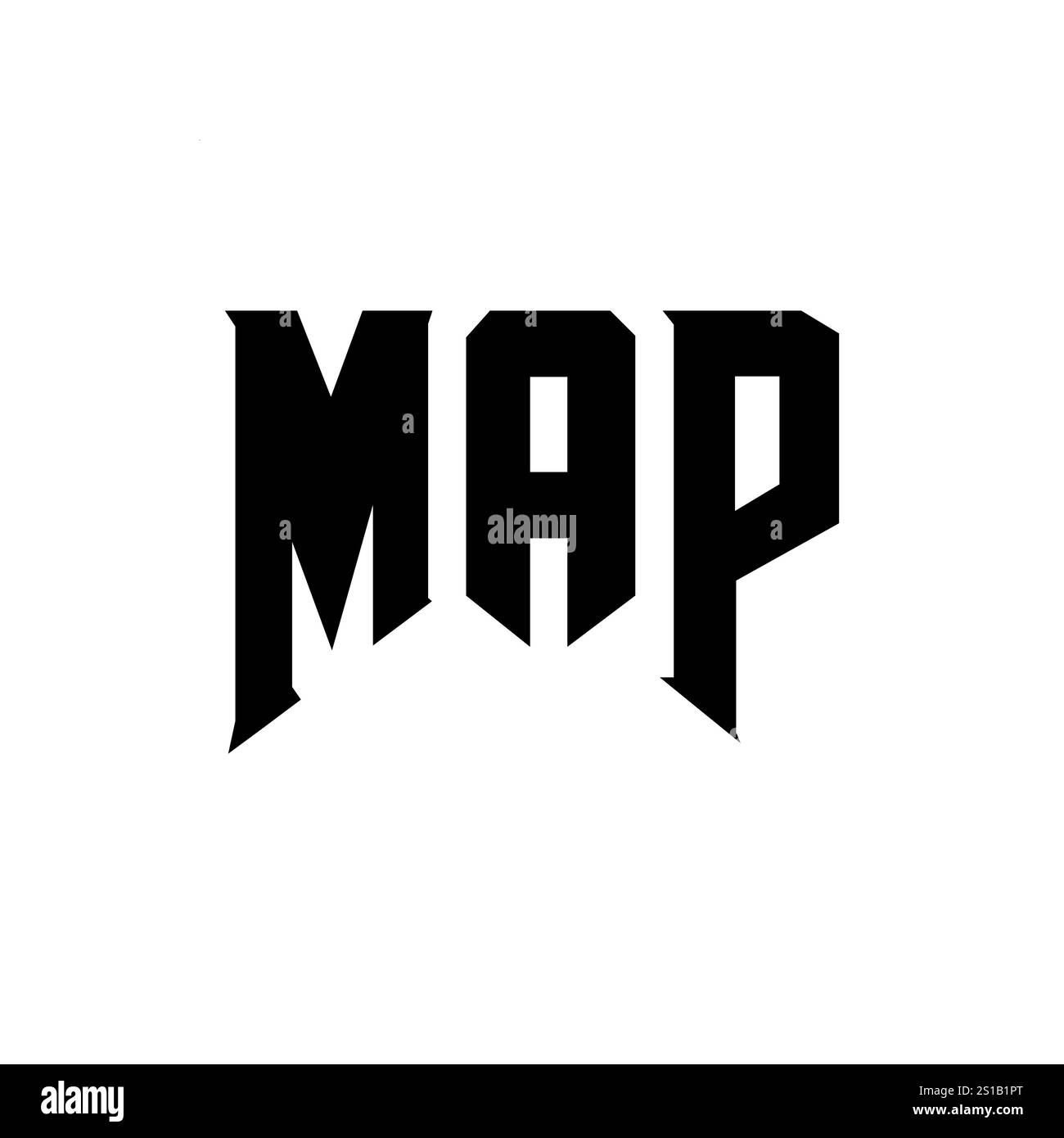 MAPPA DEL logo lettera per l'azienda tecnologica. Combinazione di ...