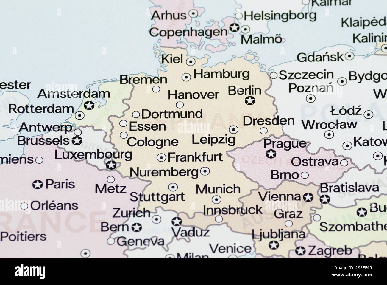 Mappa politica della germania immagini e fotografie stock ad alta ...