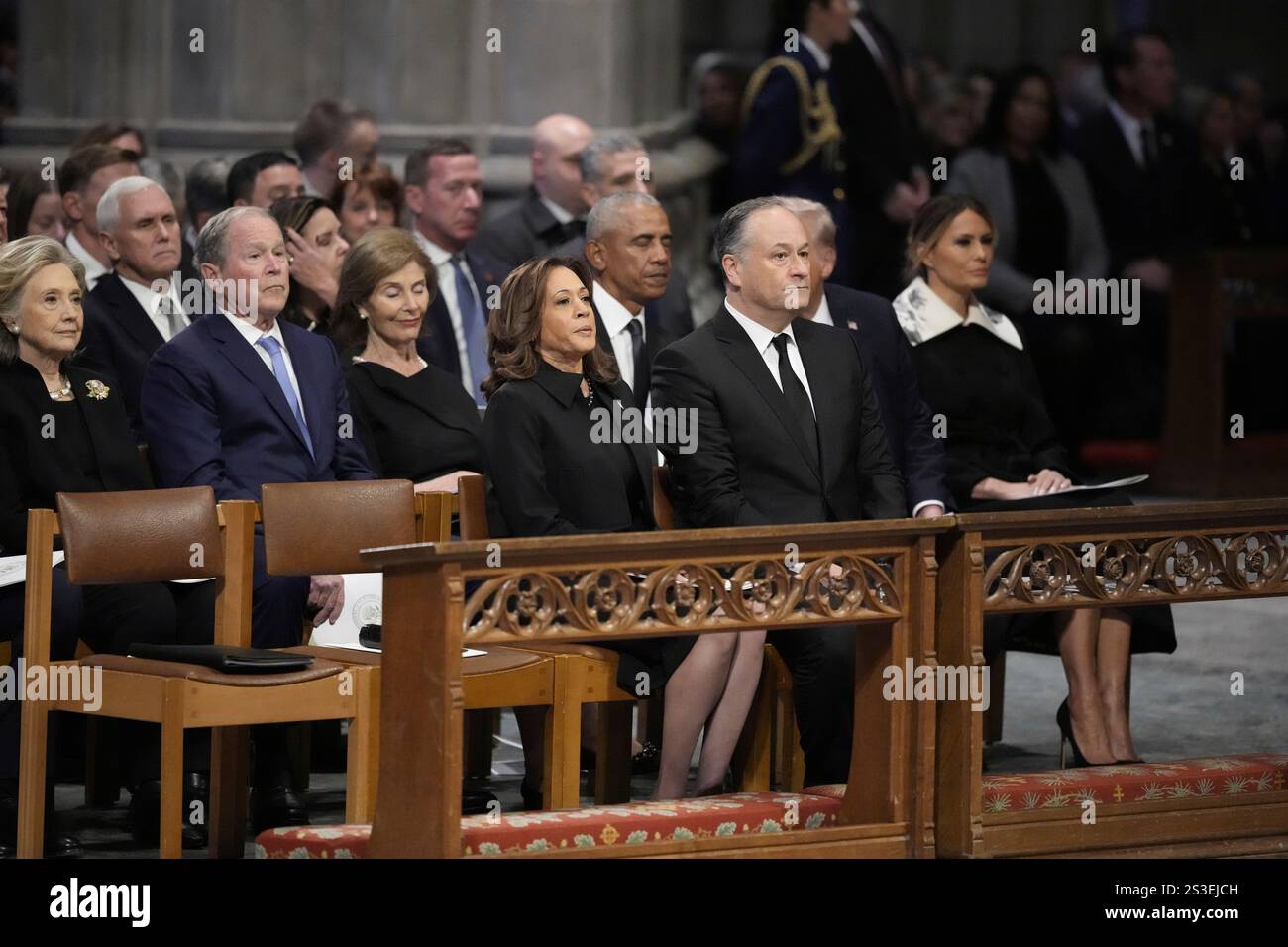 Vice President Kamala Harris, second gentleman Doug Emhoff, former ...