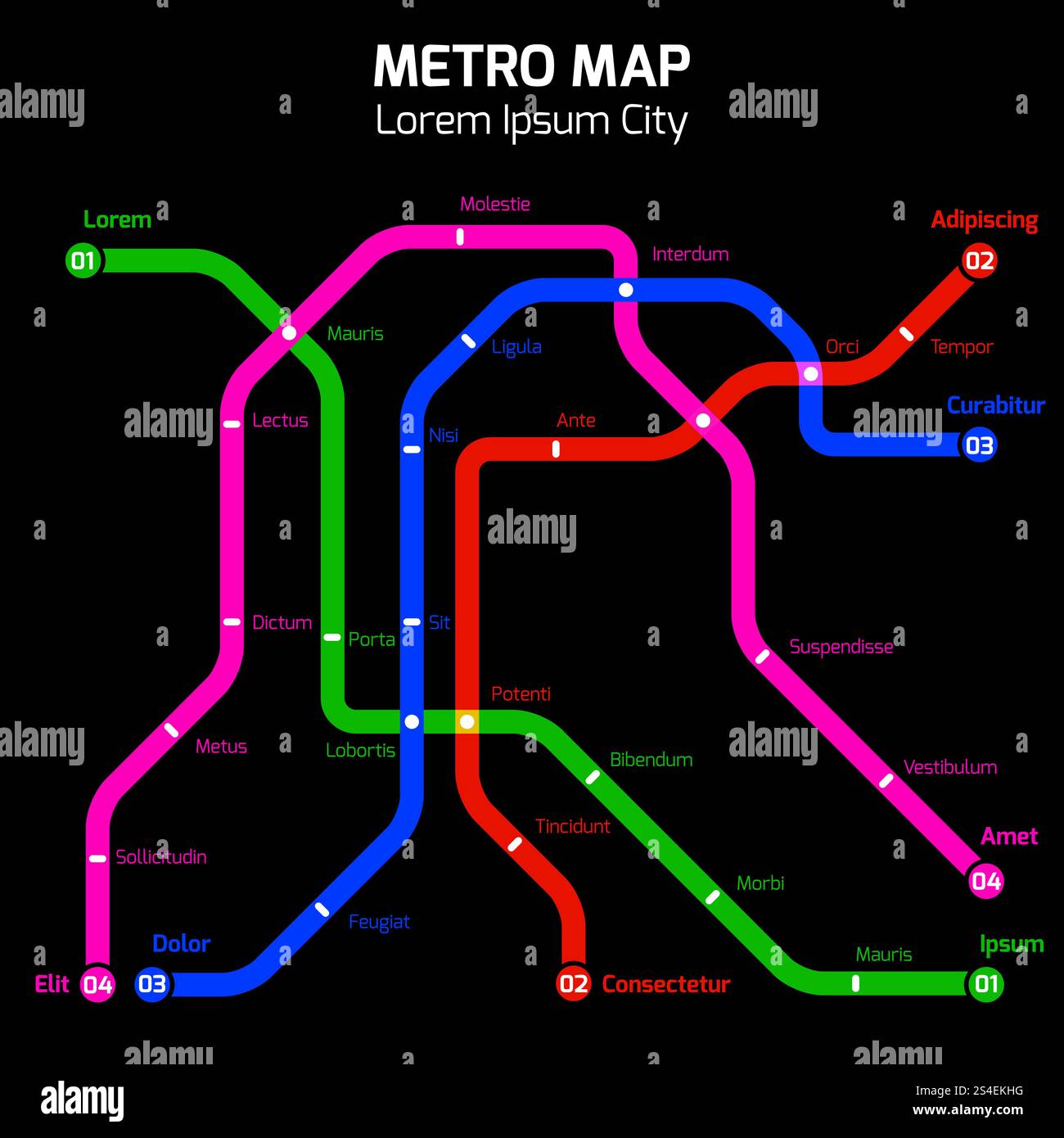 Mappa della metropolitana cinese Immagini Vettoriali Stock - Alamy