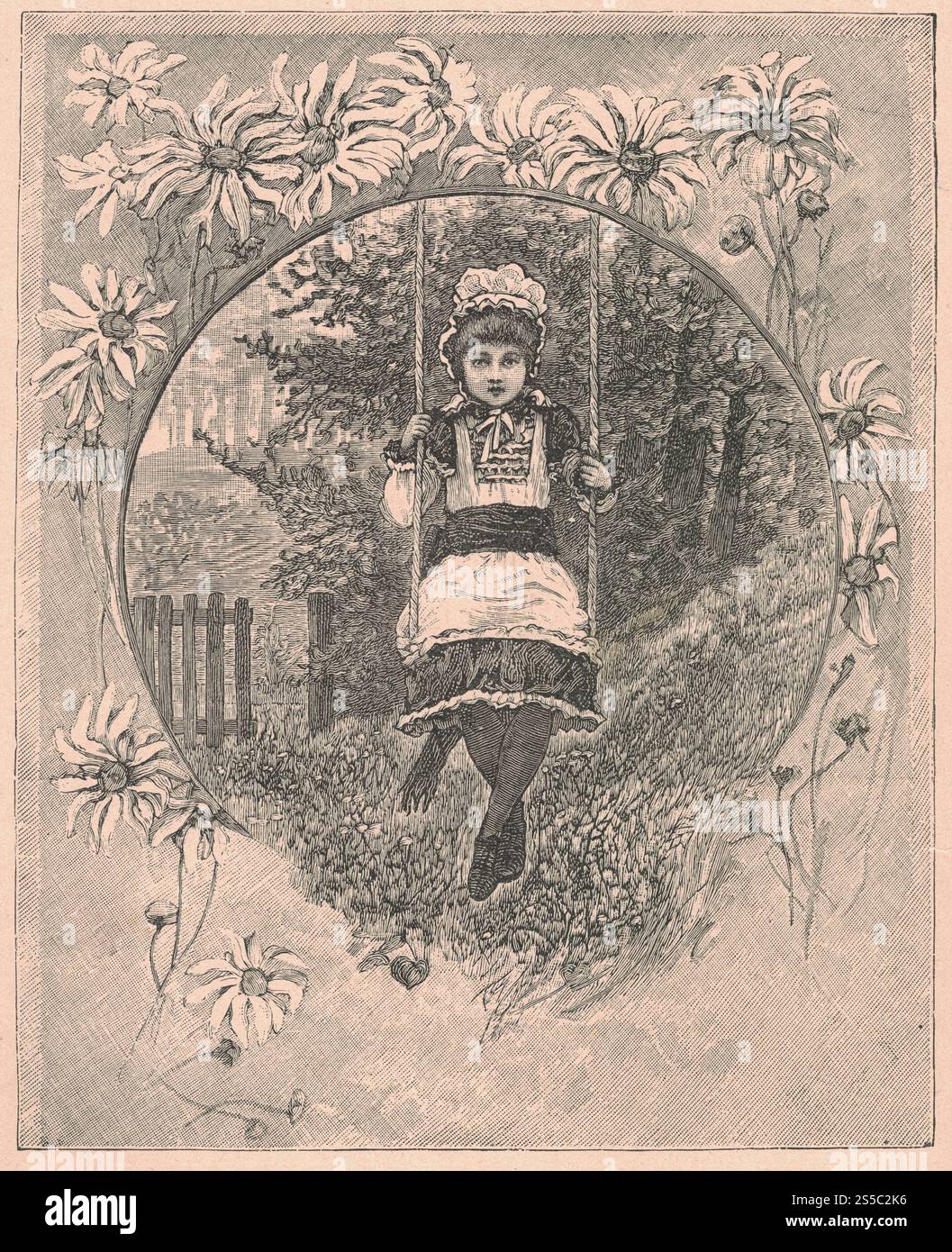 Ragazza sul disegno dell'altalena immagini e fotografie stock ad alta ...