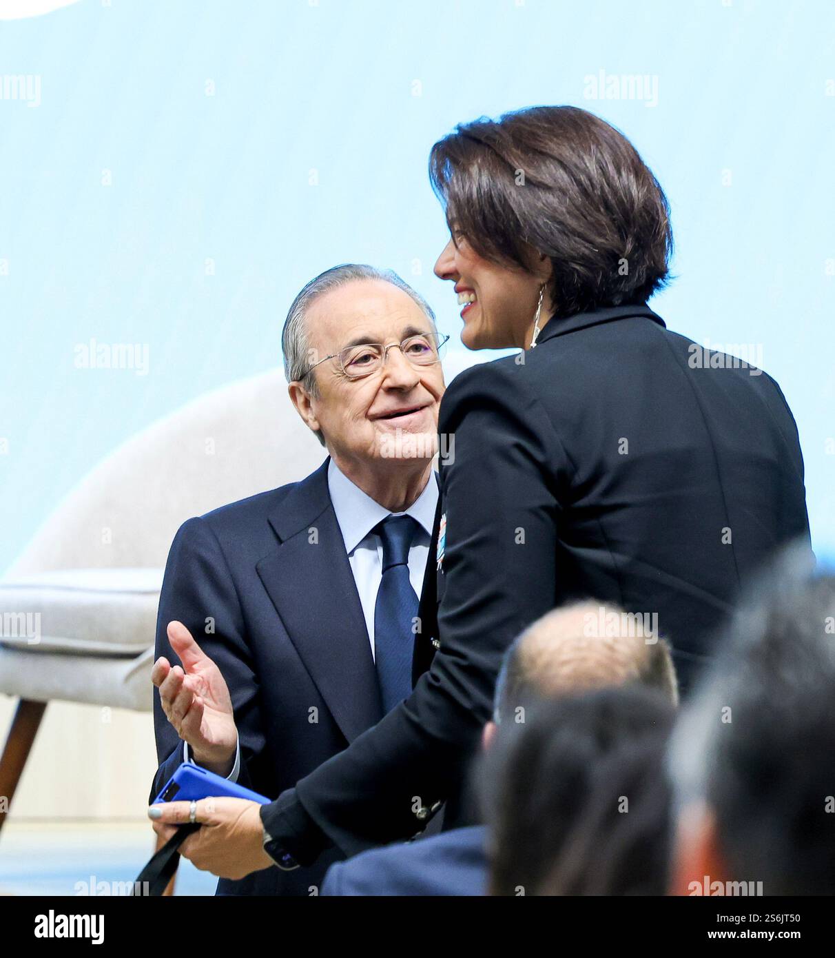 Real Madrid president Florentino Pérez and Miami Dolphins vice ...