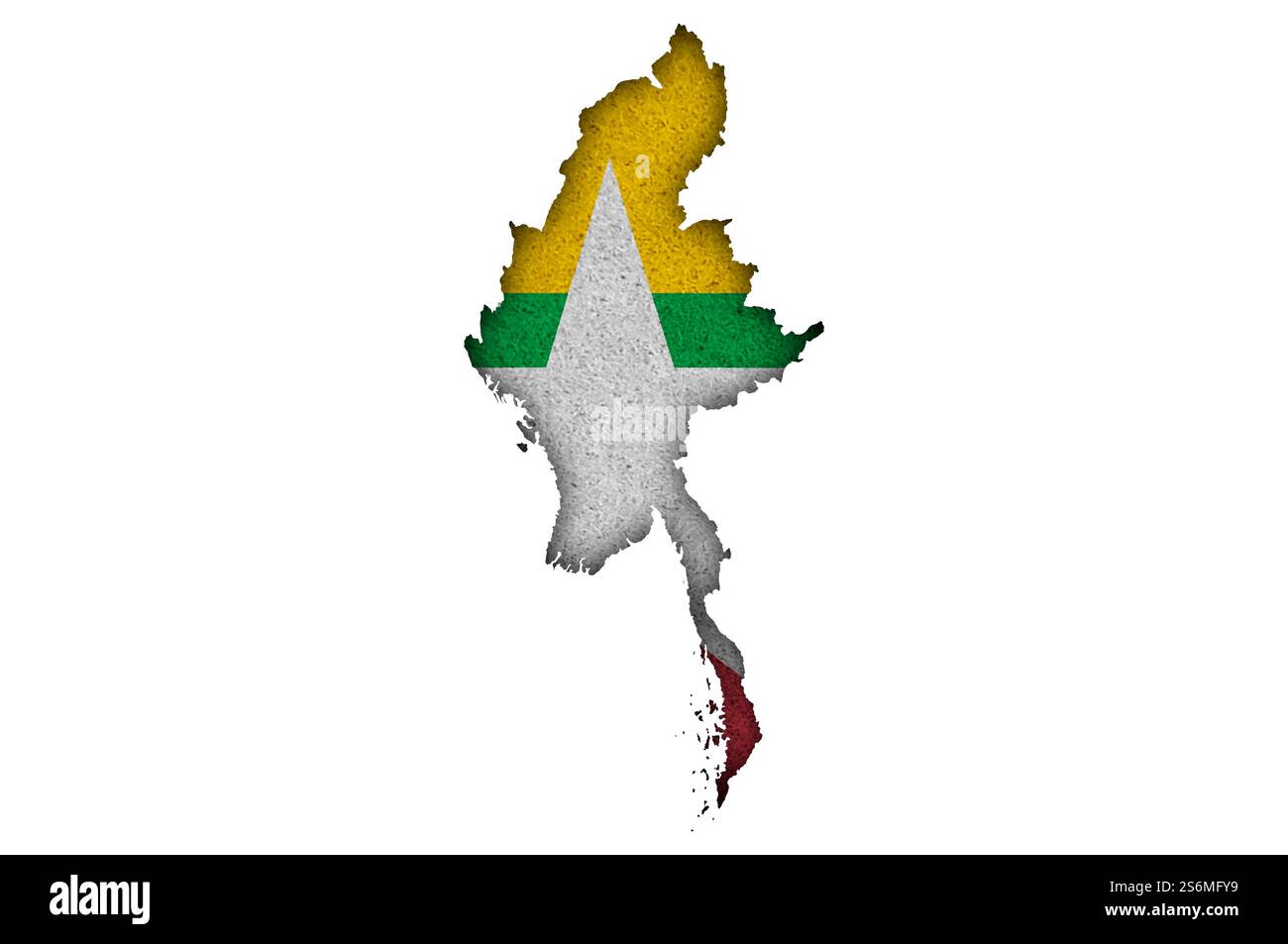 Mappa della bandiera del myanmar immagini e fotografie stock ad alta ...