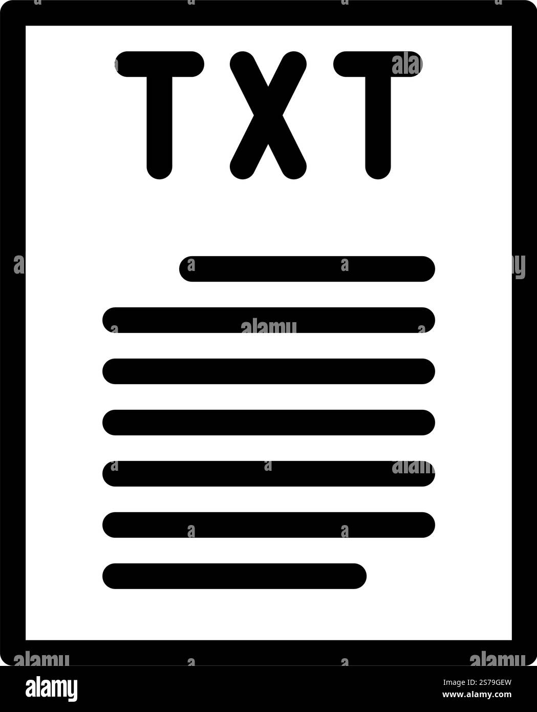 formato file txt icona della linea del documento vettore. firma del ...