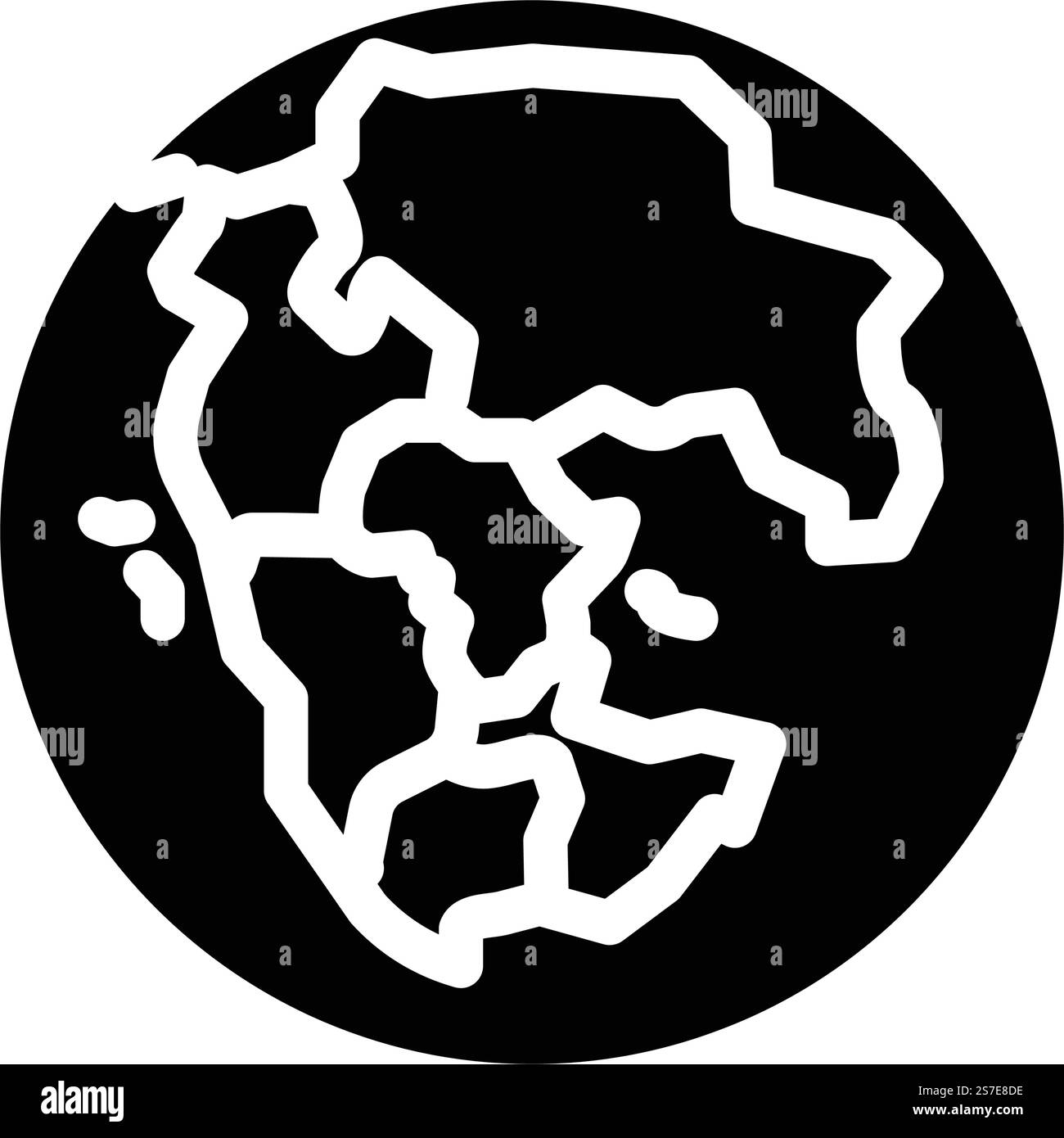vettore icona glifo mappa continente terrestre pangea. segno della ...