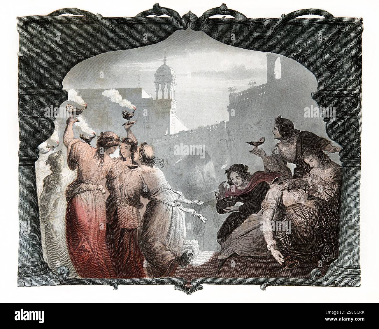 He parable of wise virgins and foolish virgins Immagini senza sfondo e ...