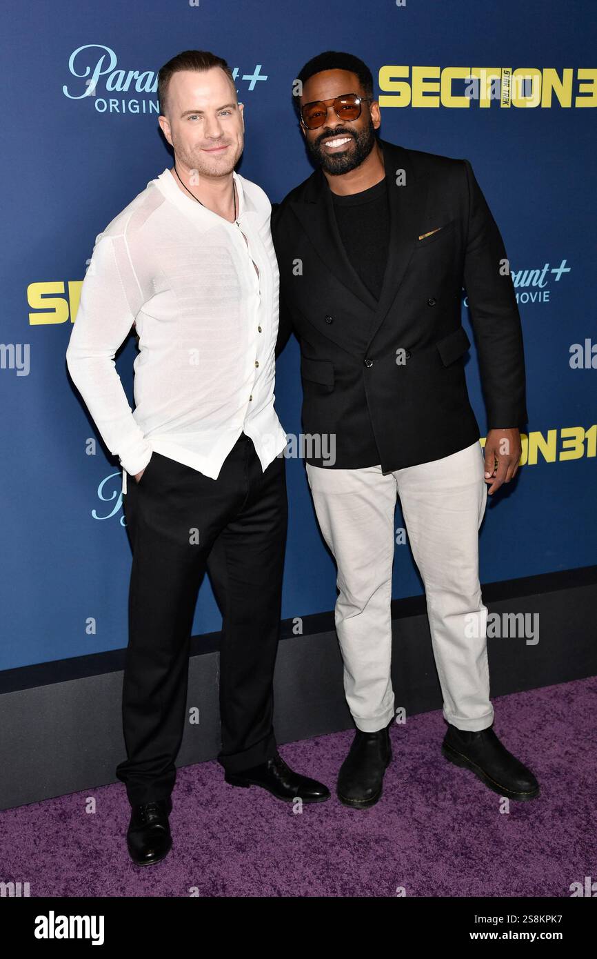 Rob Kazinsky, left, and Chike Okonkwo attend the Paramount+ premiere of "Star Trek: Section 31 ...