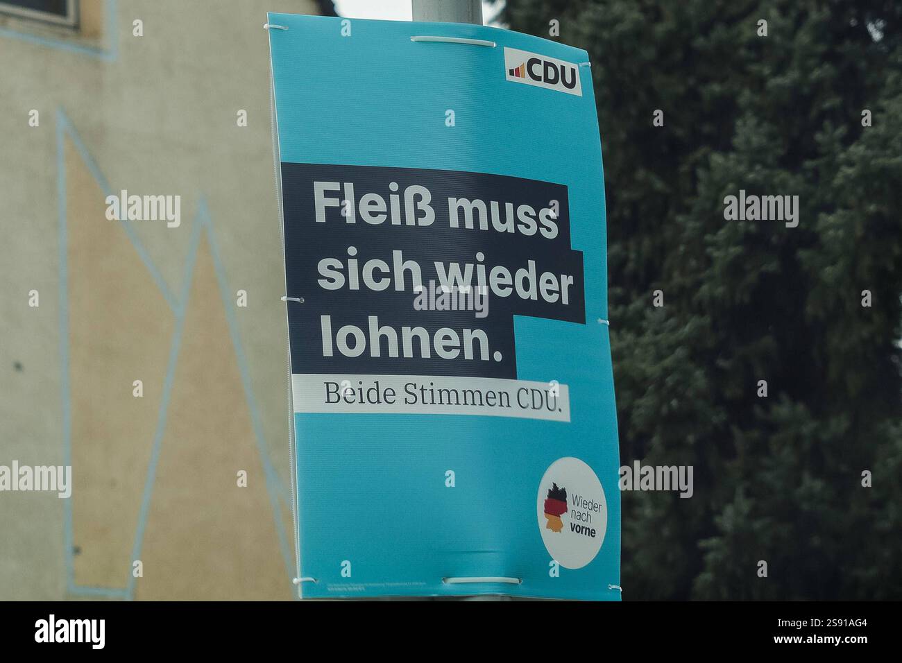 Wahlplakate - Bundestagswahl 2025 am 22.01.2025 in Herne Ein Wahlplakat der CDU Christlich ...