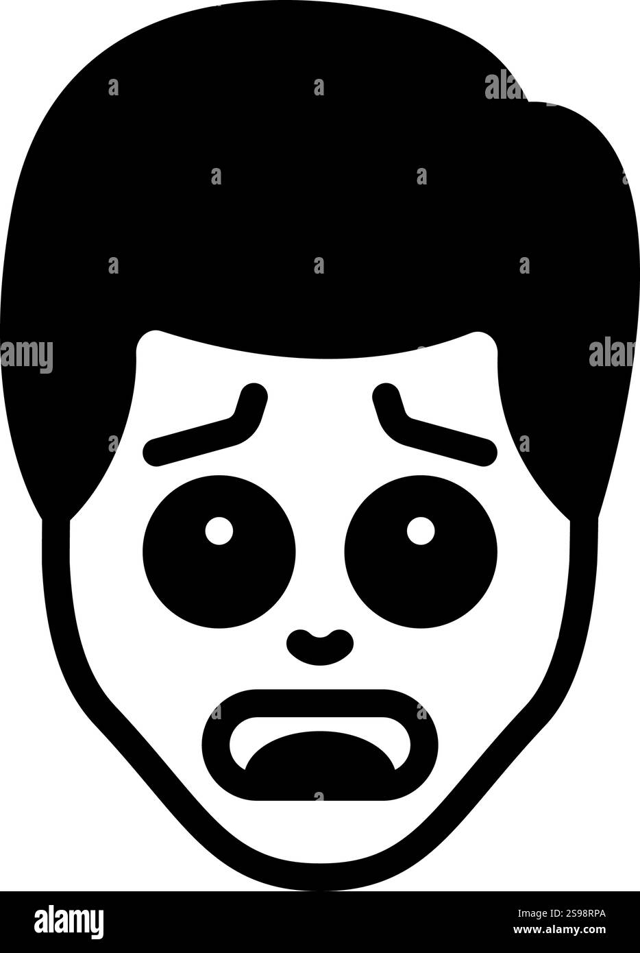 Espressione ansiosa Immagini Vettoriali Stock - Alamy