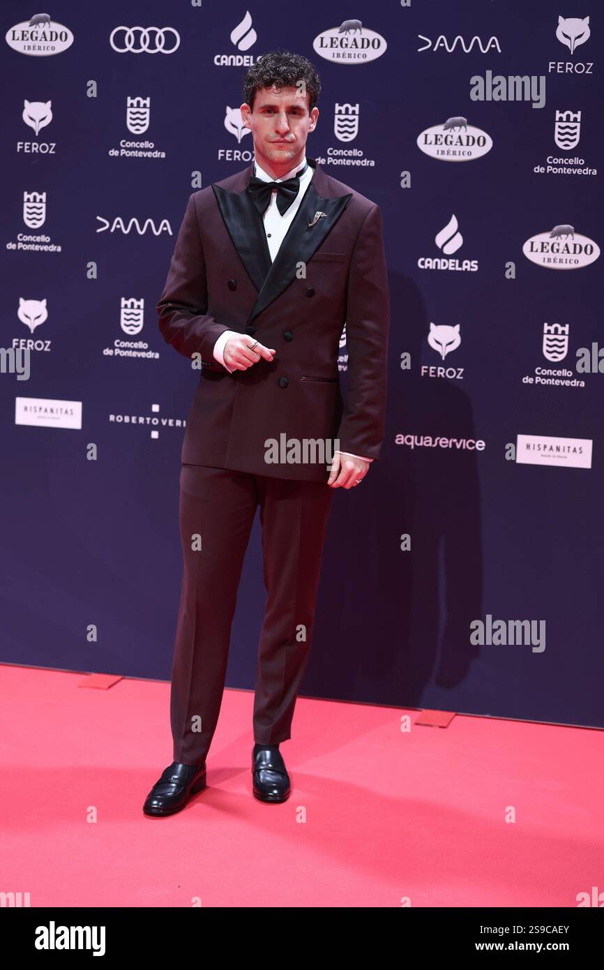 Actor Enrique Fortún poses on the red carpet of the Feroz Awards 2025 ...