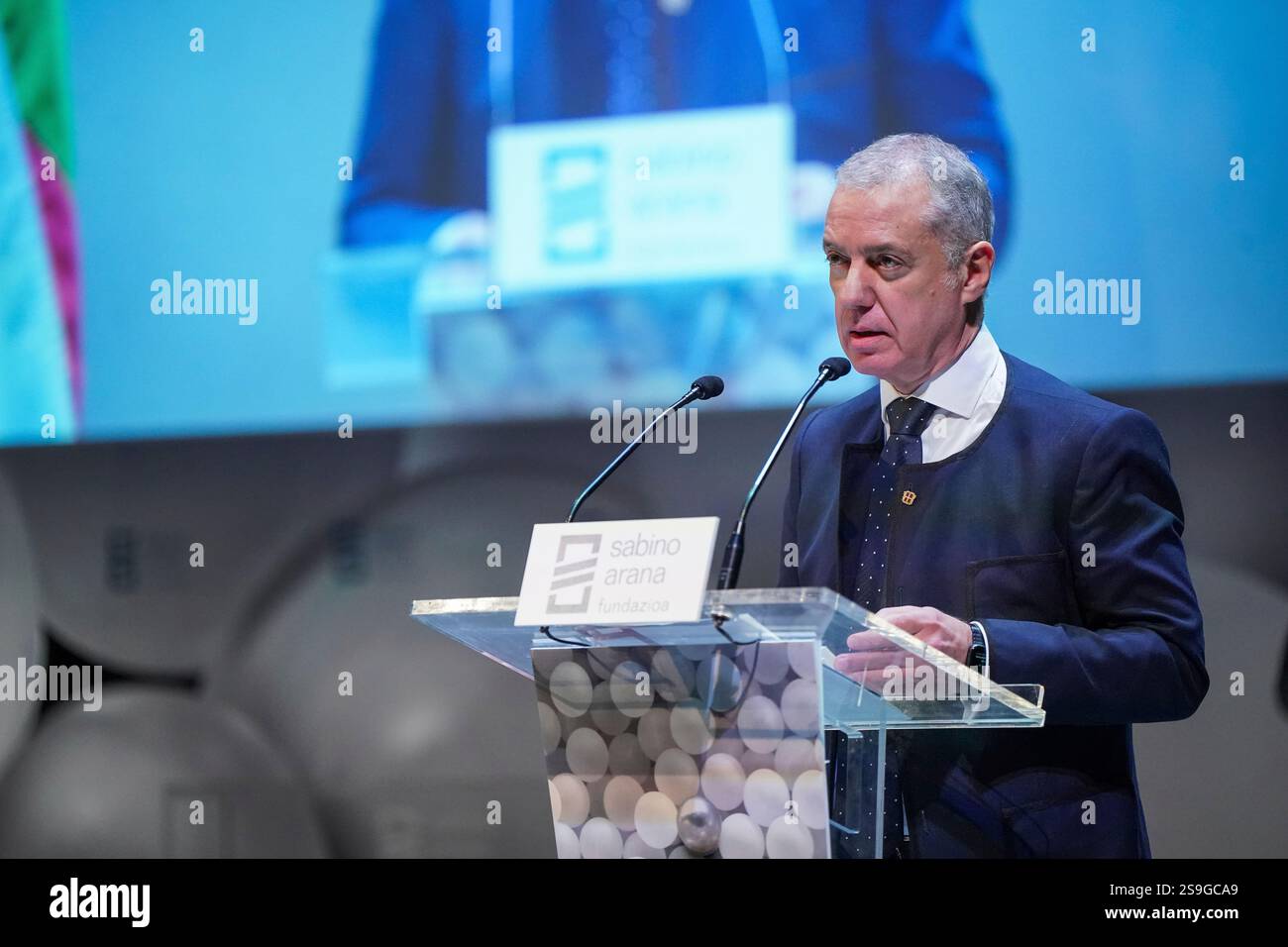 Former Basque president Iñigo Urkullu speaks during the Sabino Arana ...