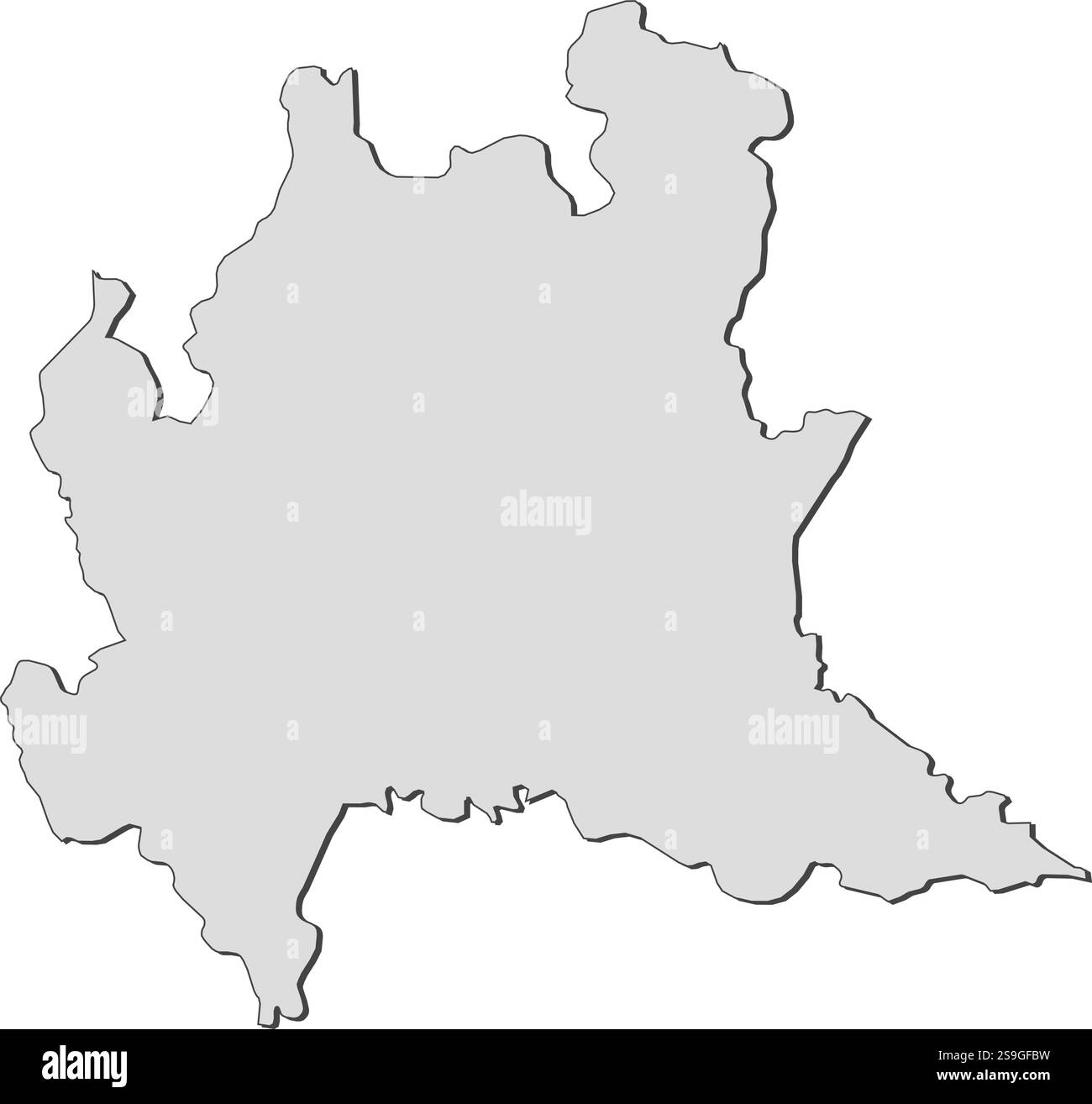 Italia 3d mappa con confini di regioni immagini e fotografie stock ad ...
