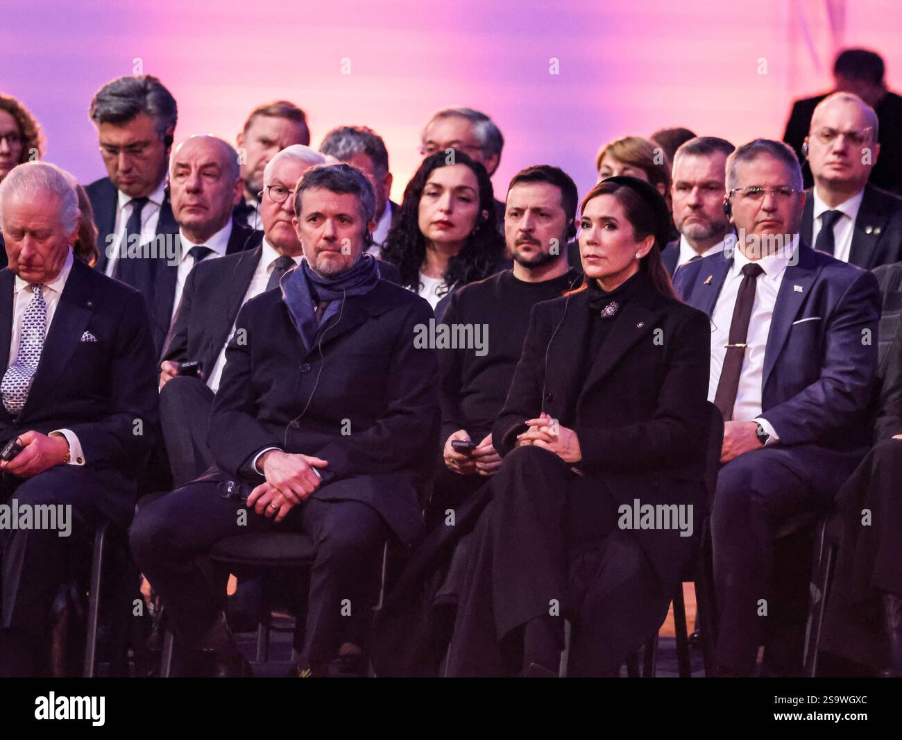 Oswiecim, Polonia, 27 gennaio 2025. Re Frederik X di Danimarca ...