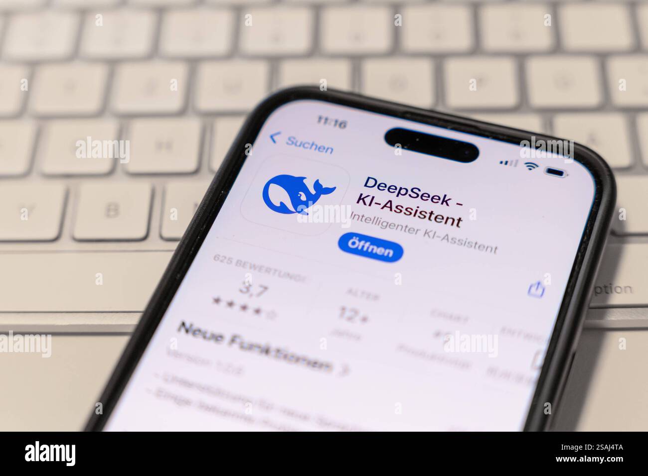 Smartphone DeepSeek KI-Revolution auf dem 30.01.25, selters: Symbolfoto, Illustrationsbild ...