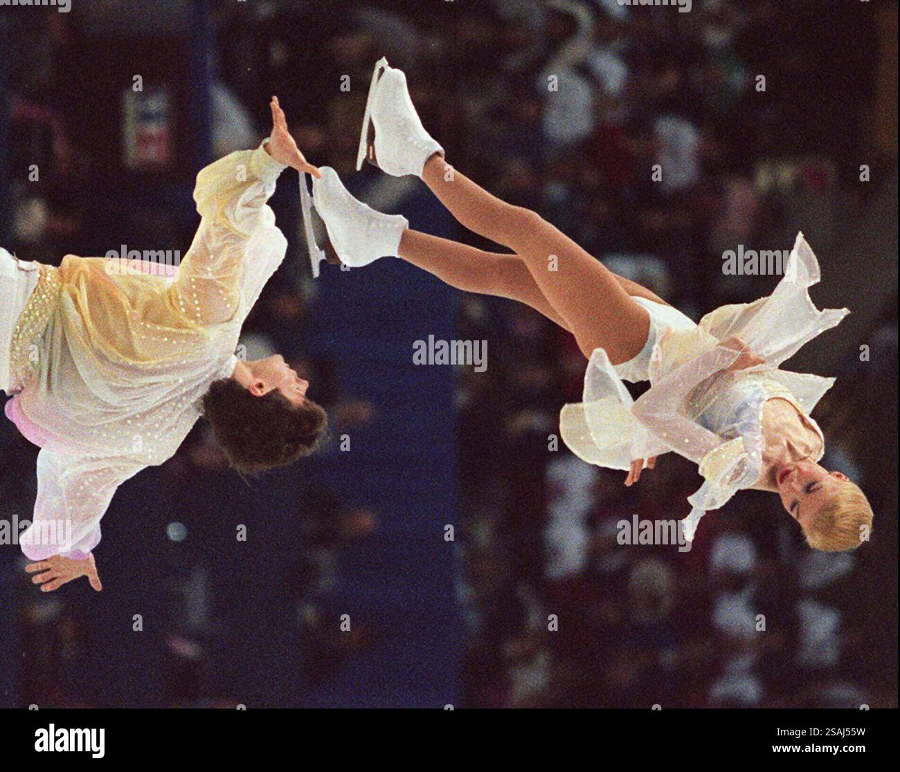 FILE - World champions Evgenia Shishkova and Vadim Naumov of Russia ...