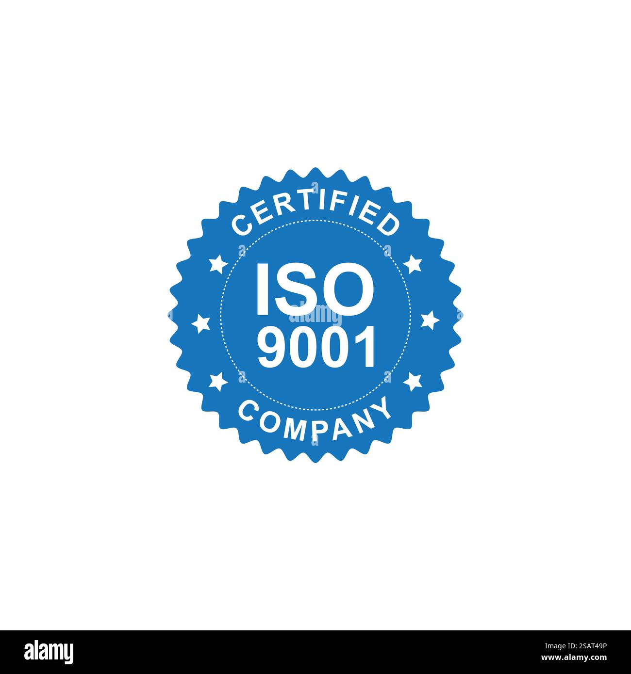 Certificato aziendale certificato ISO 9001:2015 Blue Vector, certificato di qualità ...