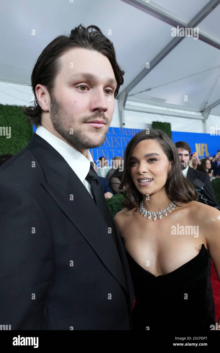 Buffalo Bills Josh Allen and Hailee Steinfeld walk the red carpet before the NFL Honors award ...