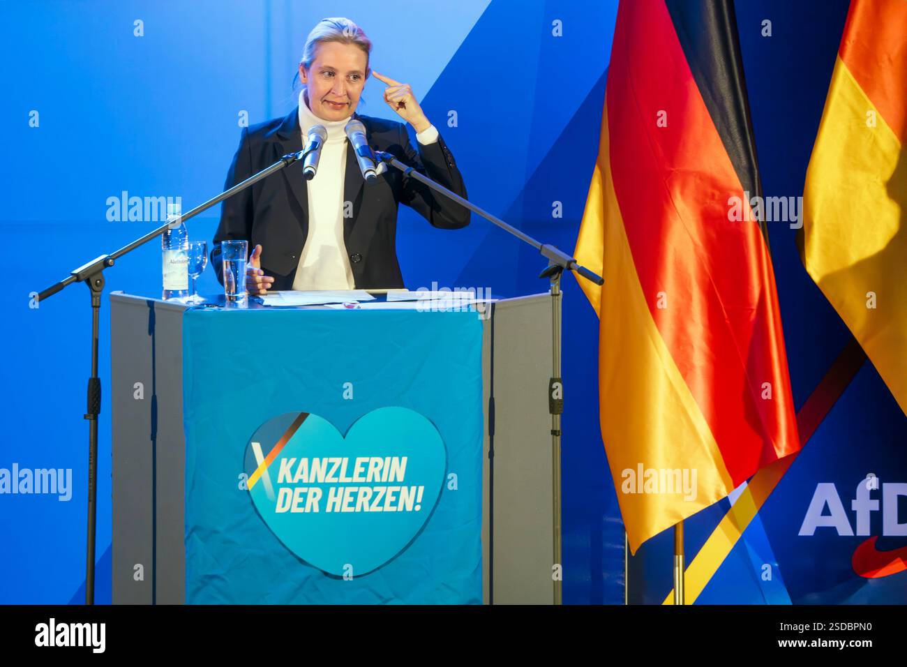 Alice Weidel, Vorsitzende der AfD, bei Wahlkampfrede a Greding, 7 ...