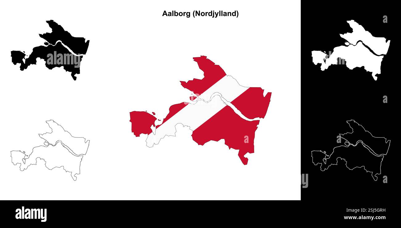 Mappa vettoriale di aalborg immagini e fotografie stock ad alta ...