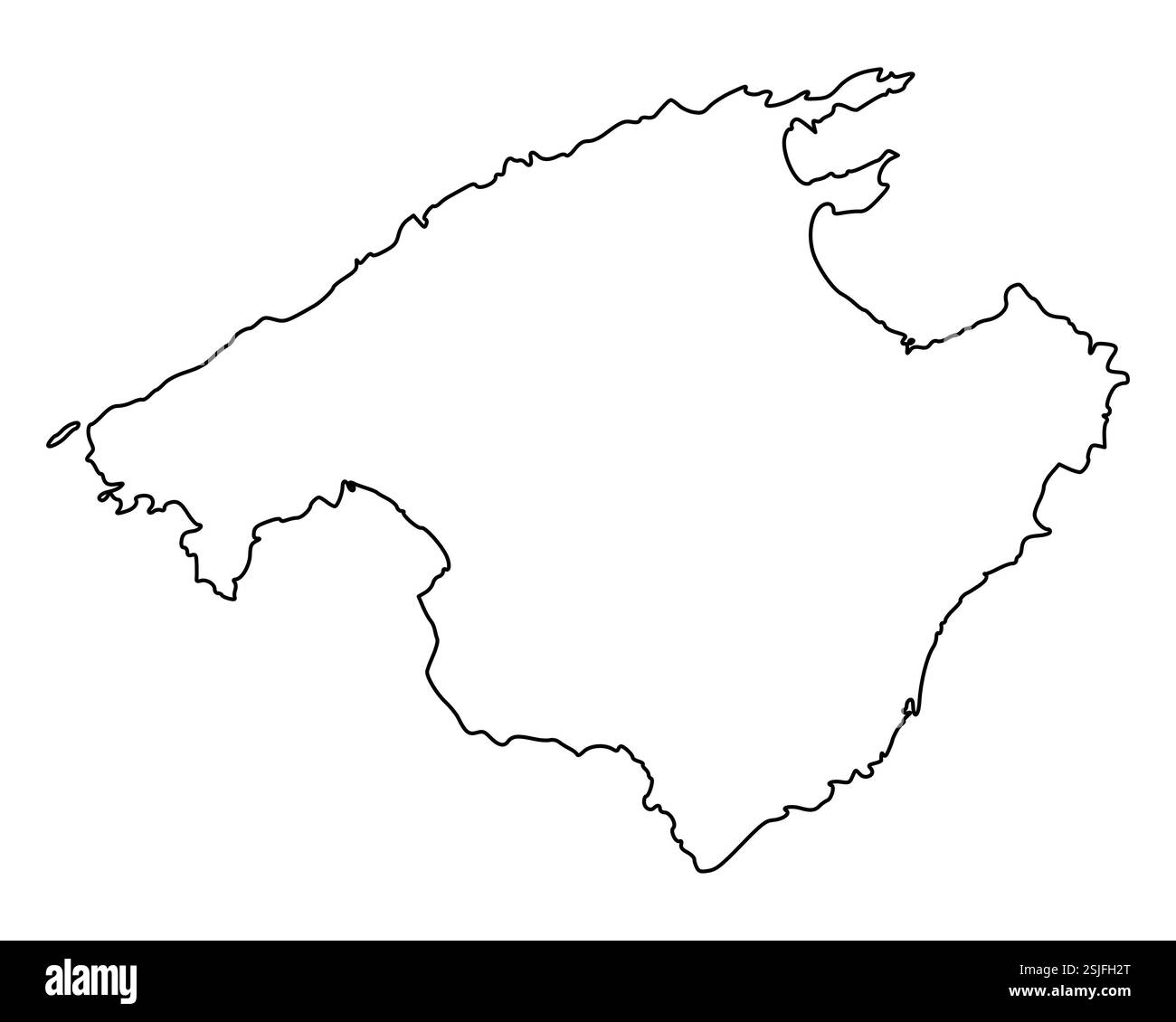 Mappa dell'isola di maiorca Foto e Immagini Stock in Bianco e Nero - Alamy