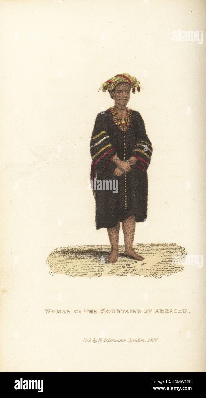 Donna della tribù Kayan, popolo Karen, Birmania (Myanmar). In turban ...