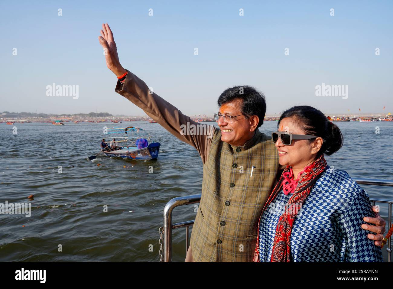 Minister of Industry and Supply of India Piyush Goyal wife Seema Goyal ...