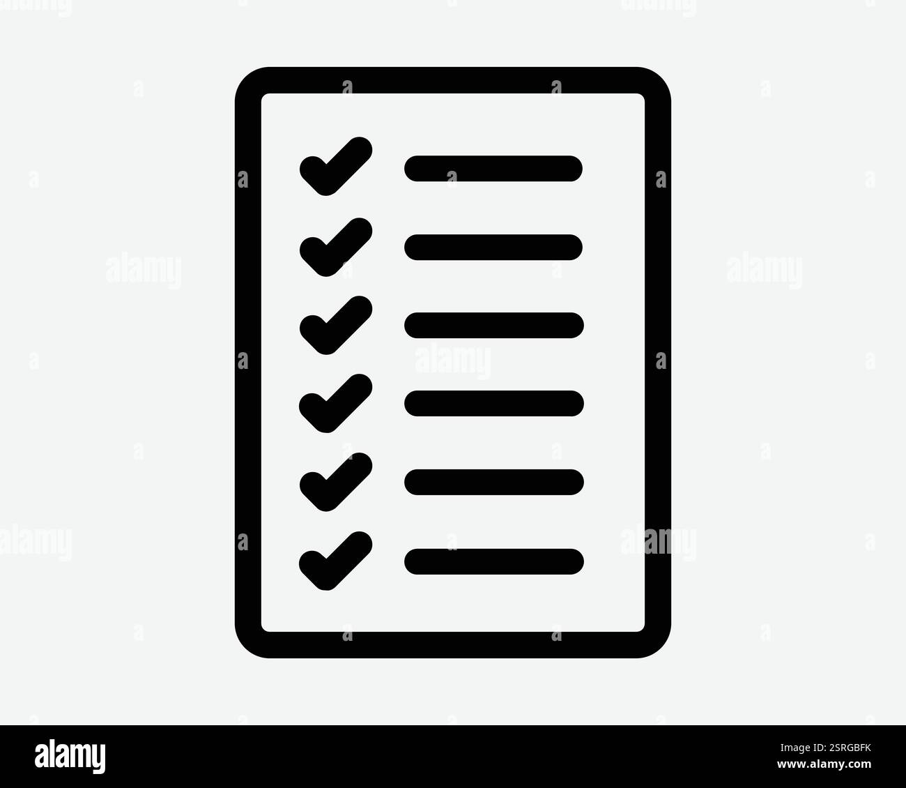 Check list outline Foto e Immagini Stock in Bianco e Nero - Alamy