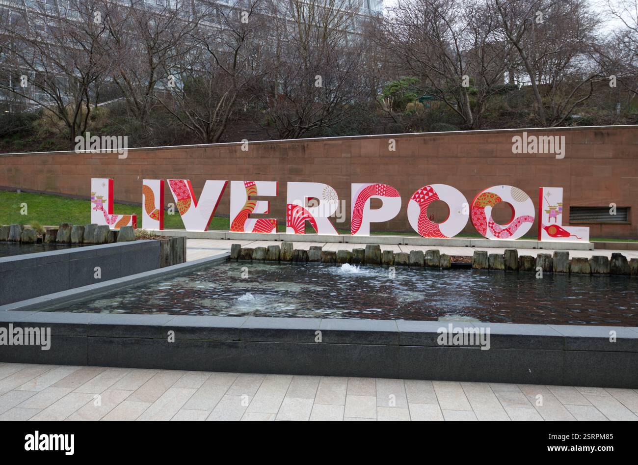 Cartello 3D Liverpool su Thomas Steers Way all'ingresso di Liverpool ...
