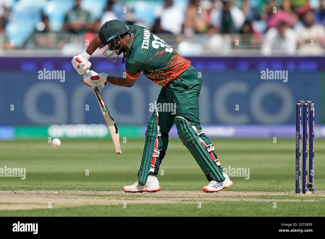 Bangladesh's Tanzid Hasan plays a shot during the ICC Champions Trophy ...