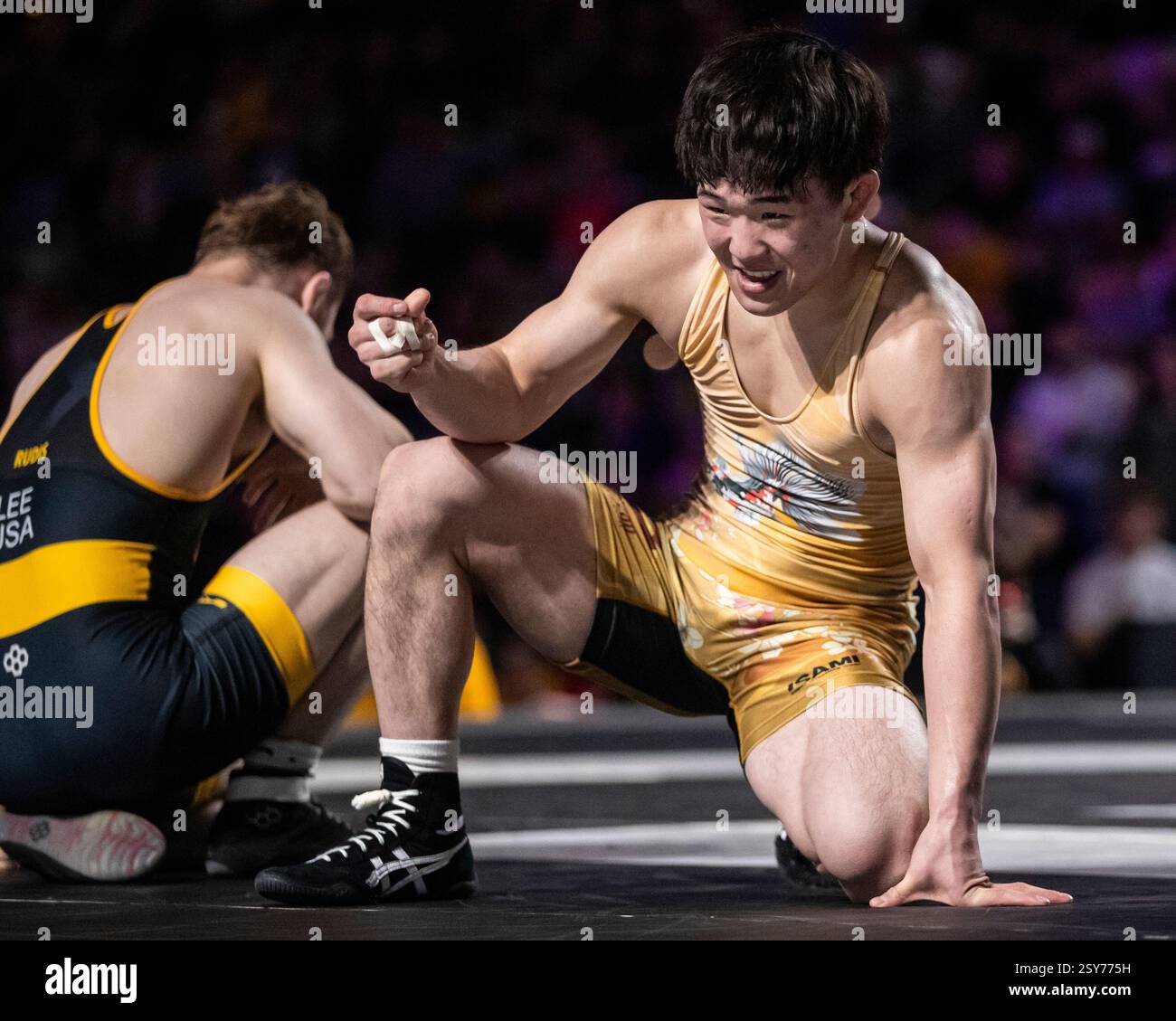 Japan's Masanosuke Ono celebrates after his match against the United ...