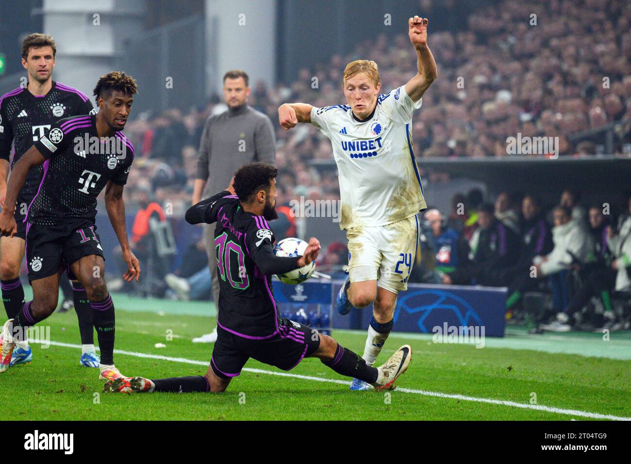 Copenhagen, Danimarca. 3 ottobre 2023. Birger Meling (24) del FC ...